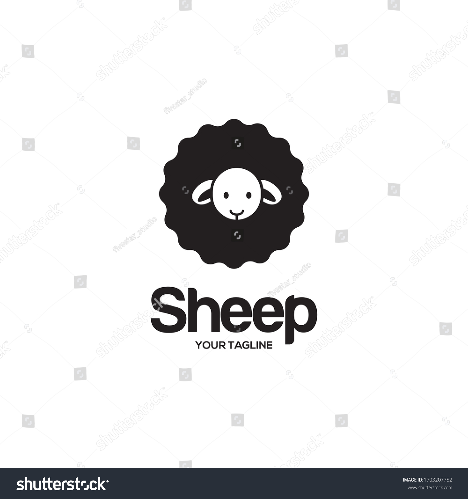 Sheep Logo Vector Illustration Design Stock Vector (Royalty Free ...