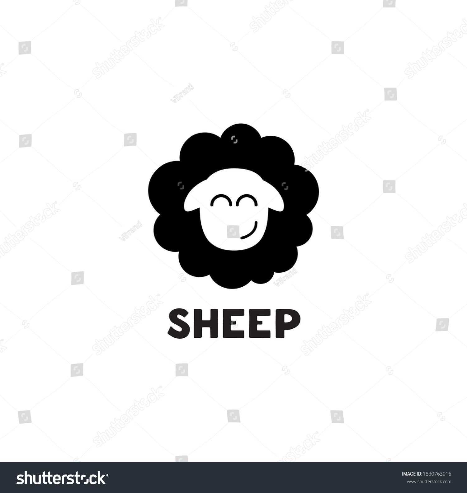 Sheep Logo Vector Illustration Design Stock Vector (Royalty Free ...