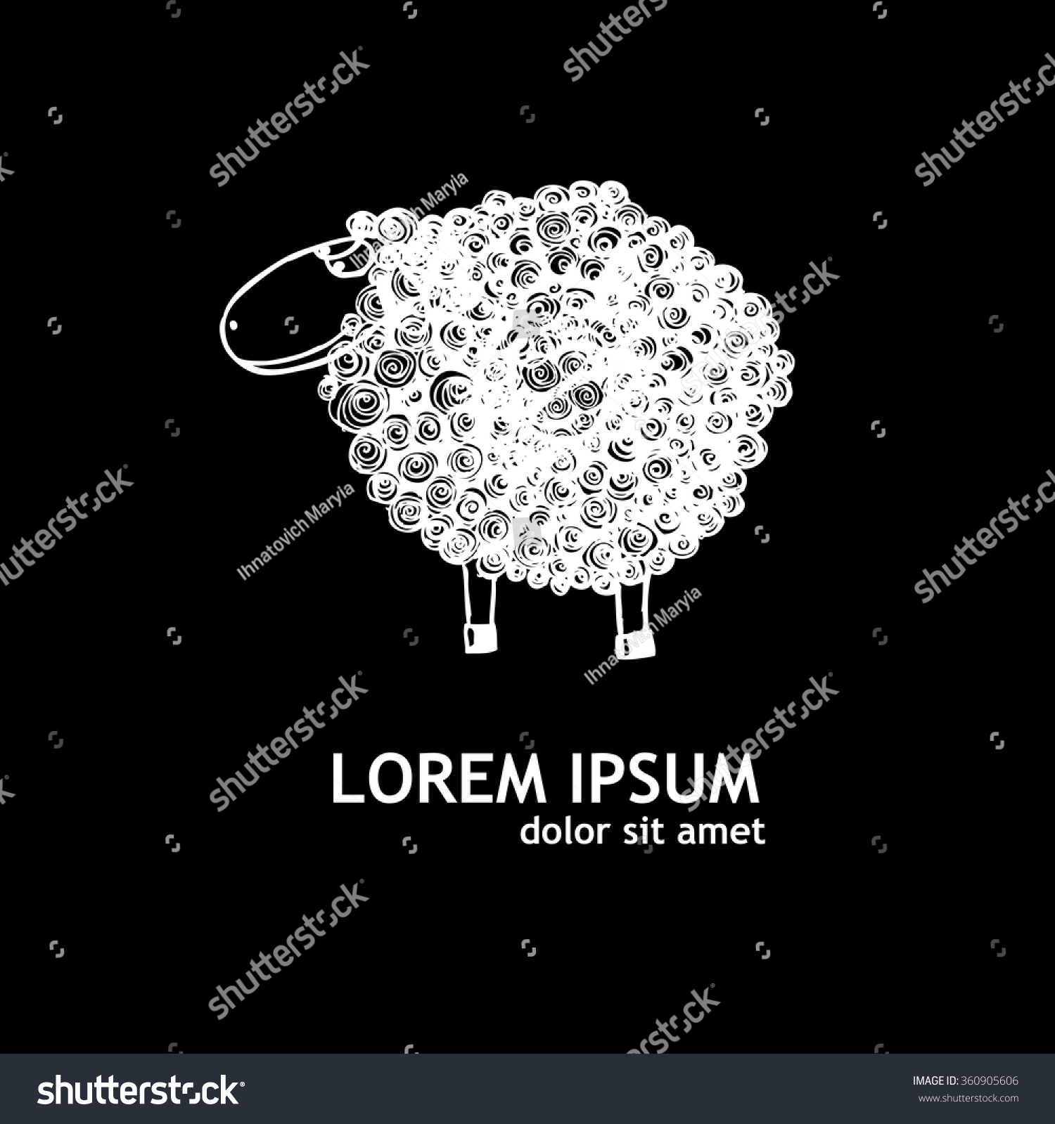 Sheep Pen Drawing Vector Stock Vector (Royalty Free) 360905606