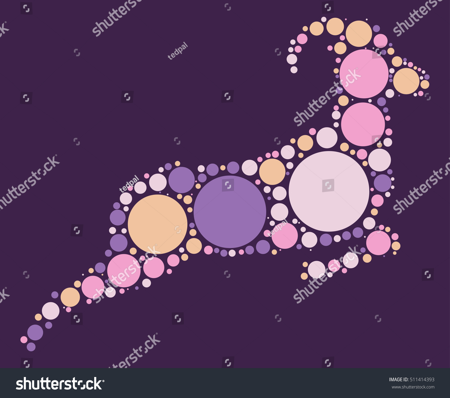 Sheep Shape Vector Design By Color Stock Vector (Royalty Free ...