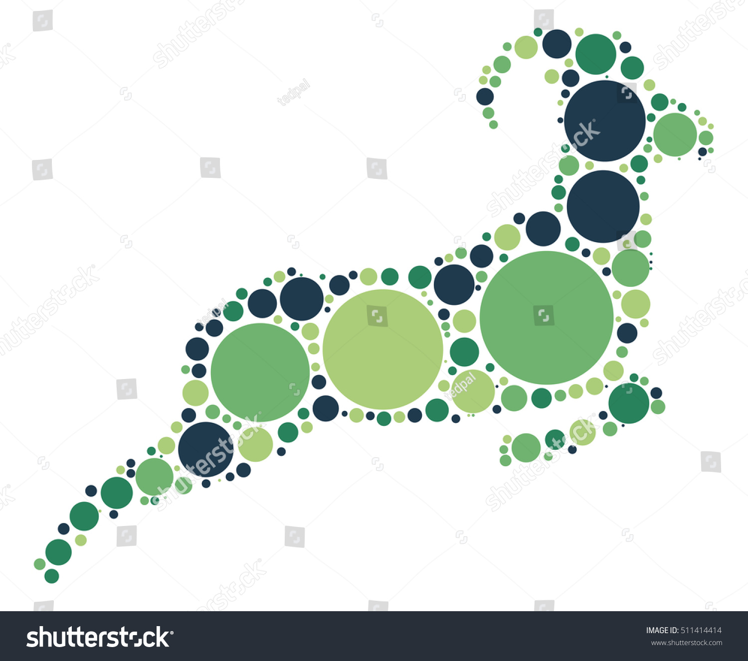 Sheep Shape Vector Design By Color Stock Vector (Royalty Free) 511414414