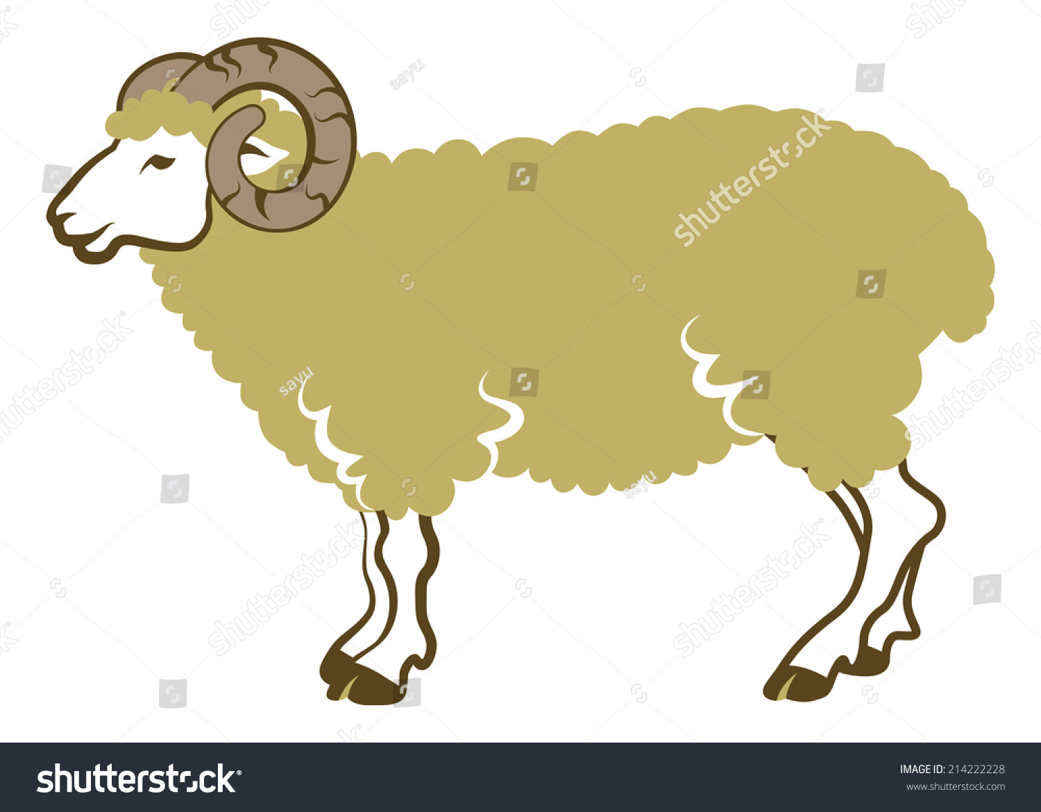 Sheep Side Viewclip Art Stock Vector (Royalty Free) 214222228