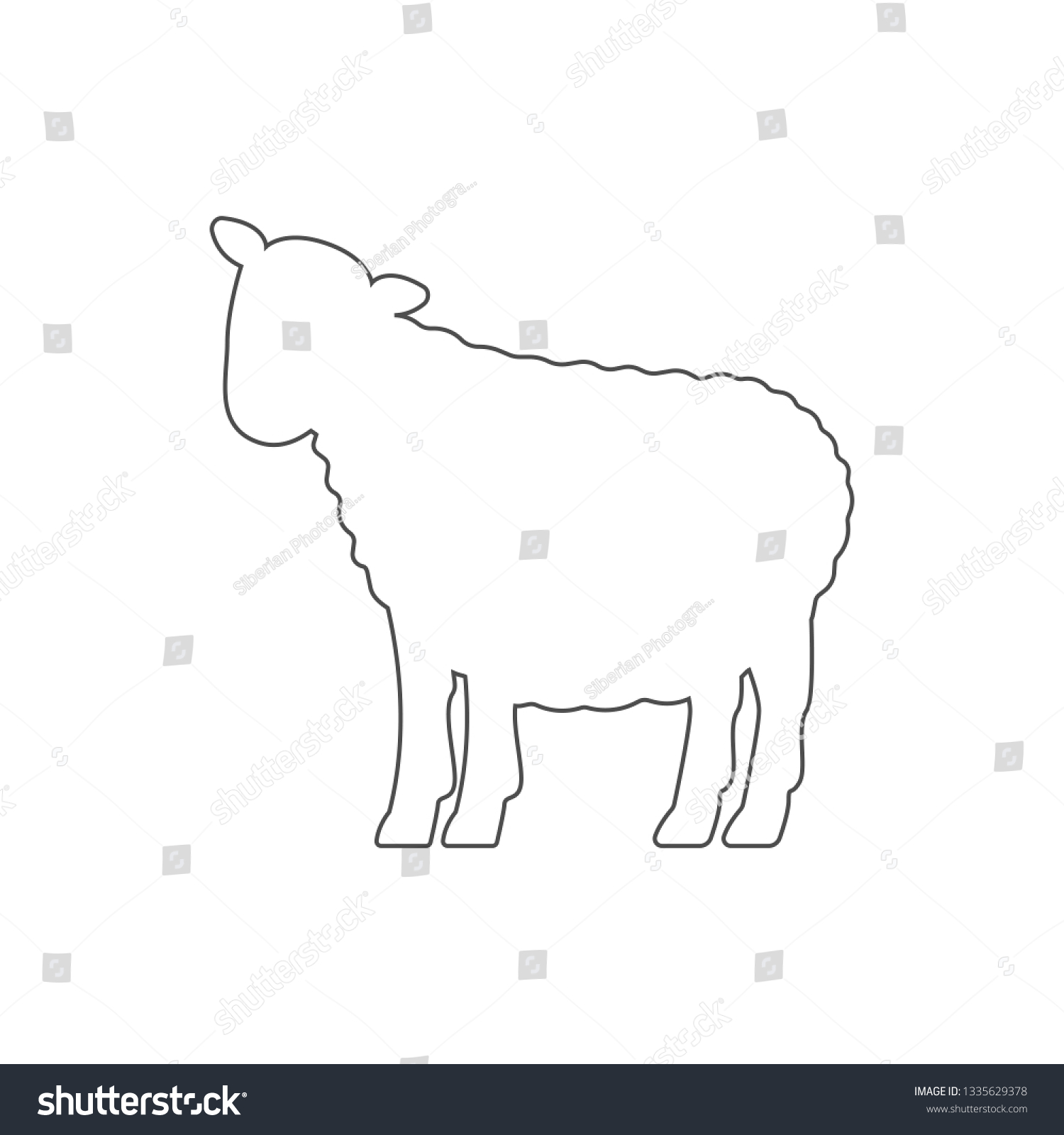 3,880 Sheep contour Images, Stock Photos & Vectors | Shutterstock