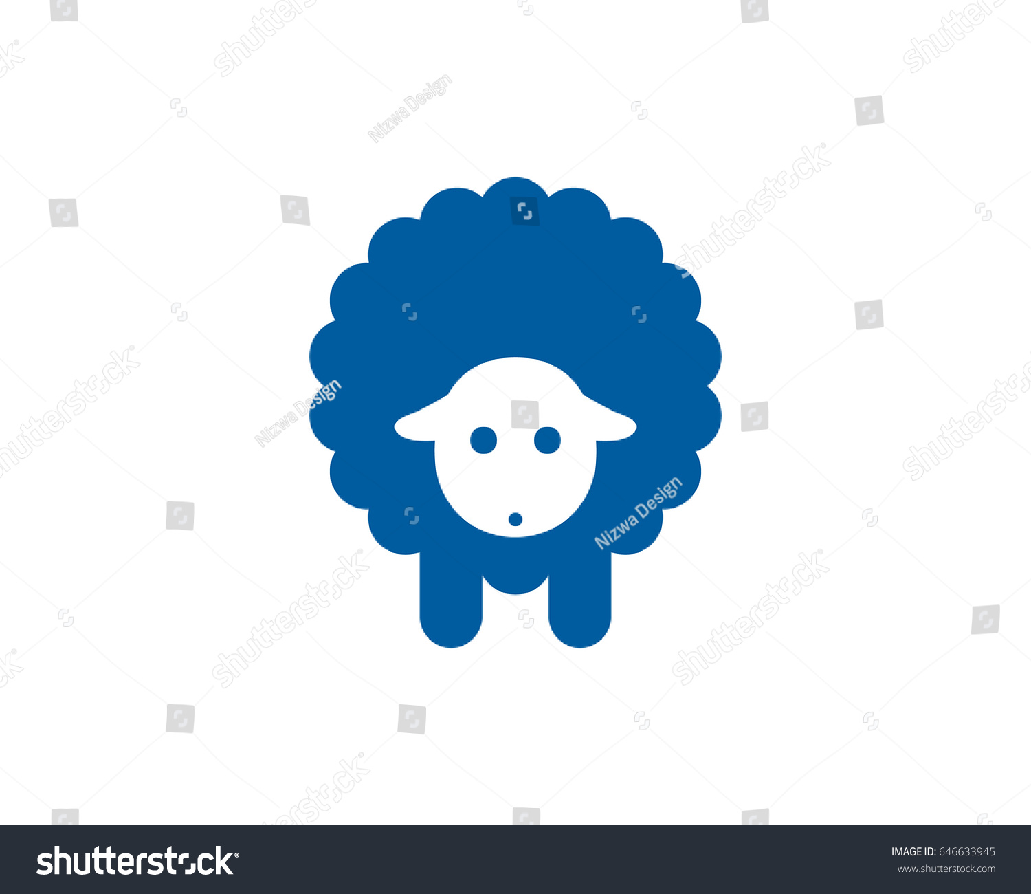 Sheep Sleep Icon Logo Design Element: vector de stock (libre de ...