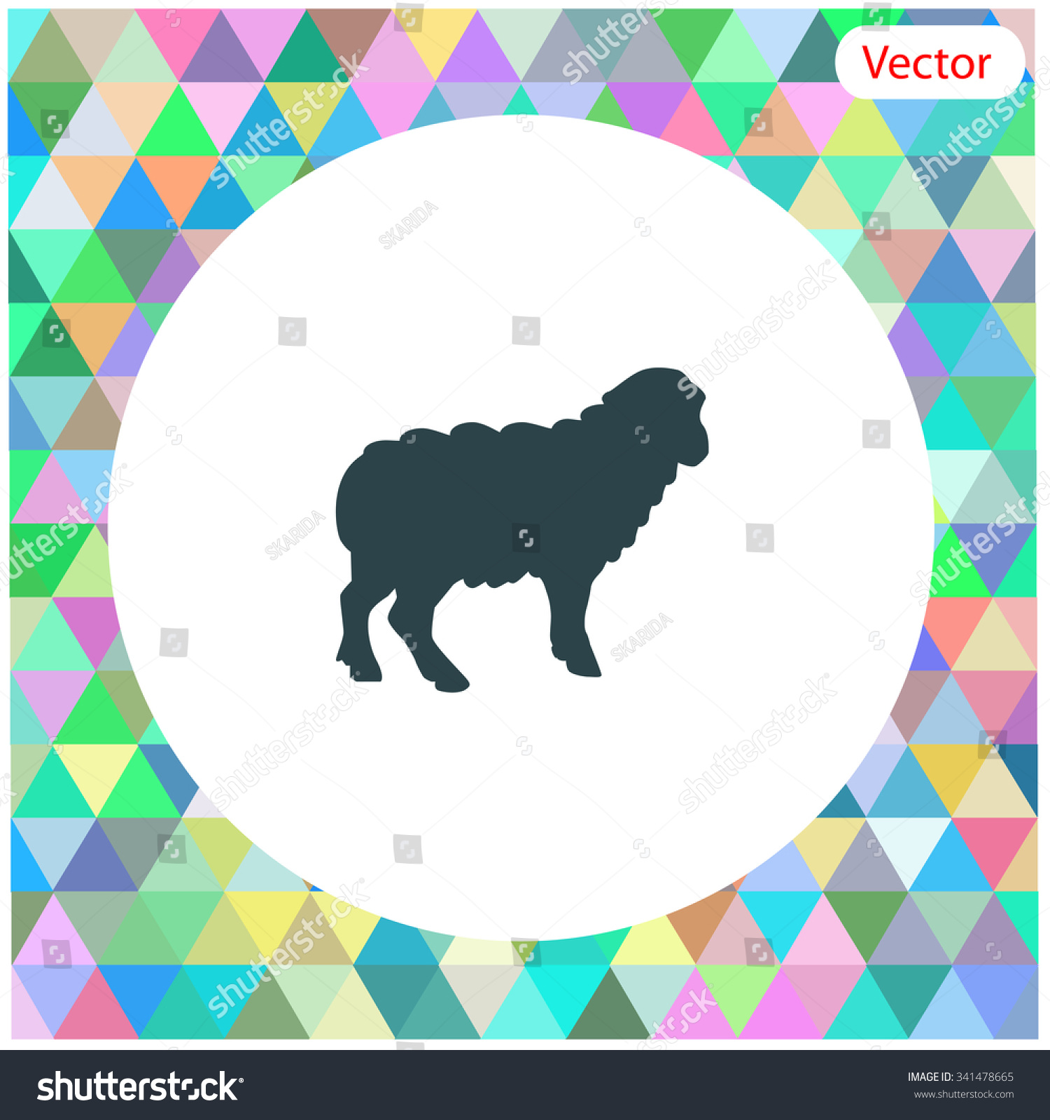 Sheep Vector Illustration Stock Vector (Royalty Free) 341478665 ...
