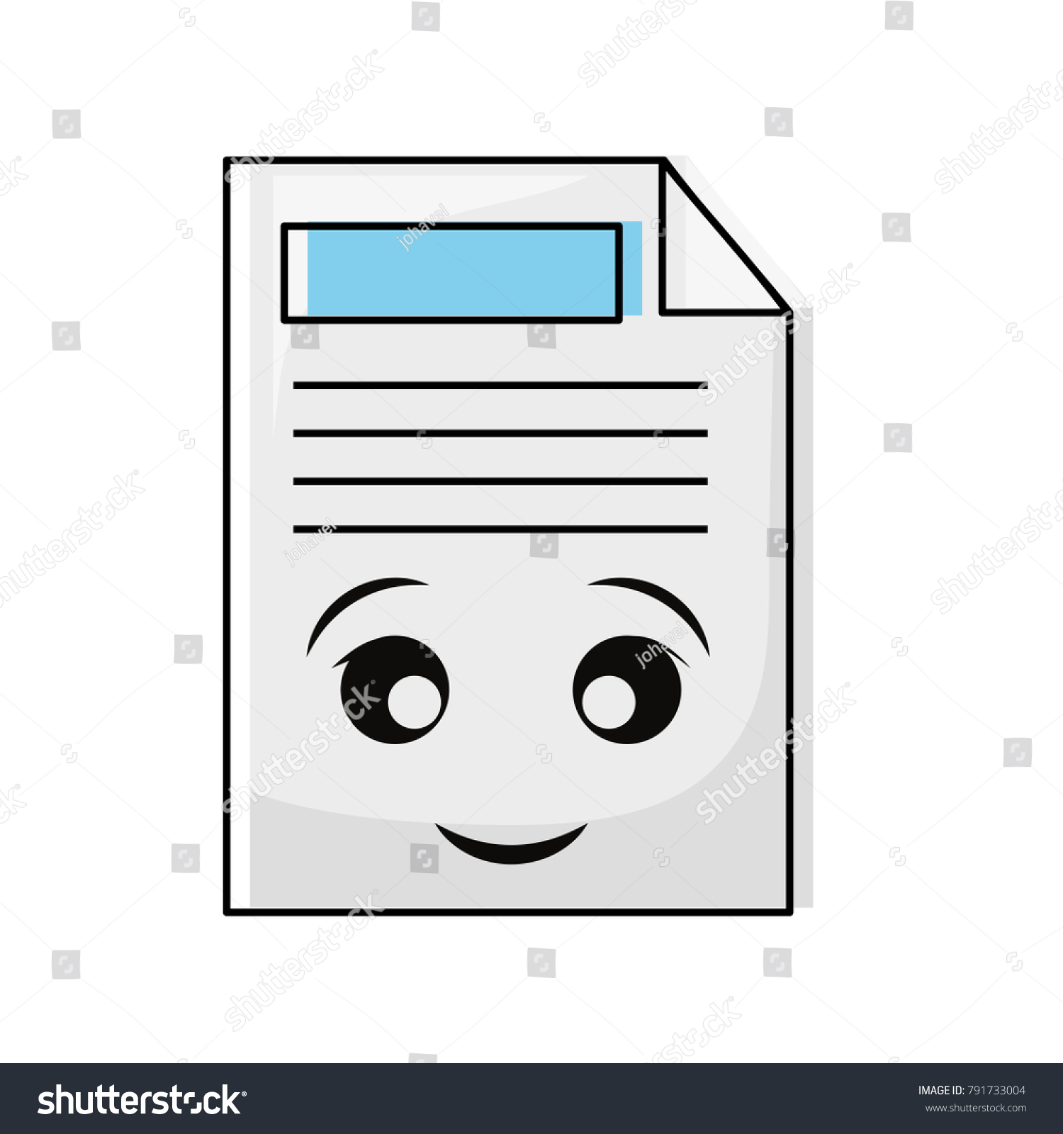Sheet Bent Corner Smiling Cartoon Stock Vector (Royalty Free) 791733004 ...