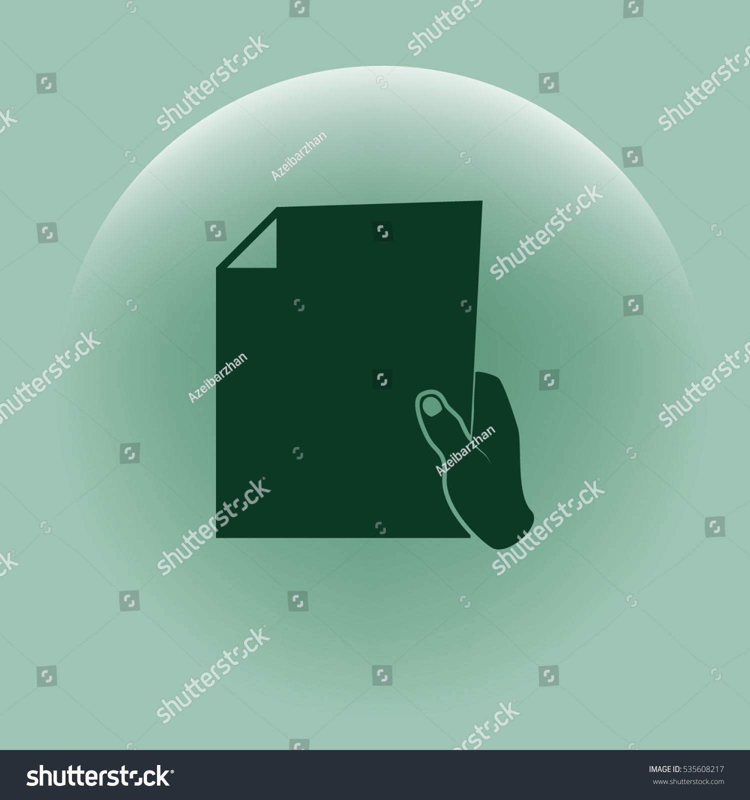 Sheet Hand Icon Stock Vector (Royalty Free) 535608217 | Shutterstock