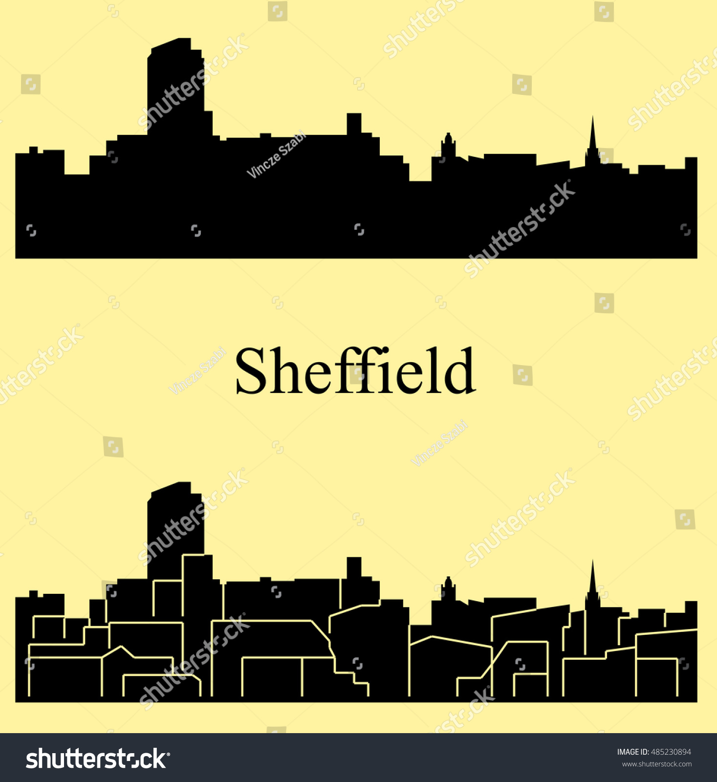 Sheffield England Stock Vector (Royalty Free) 485230894