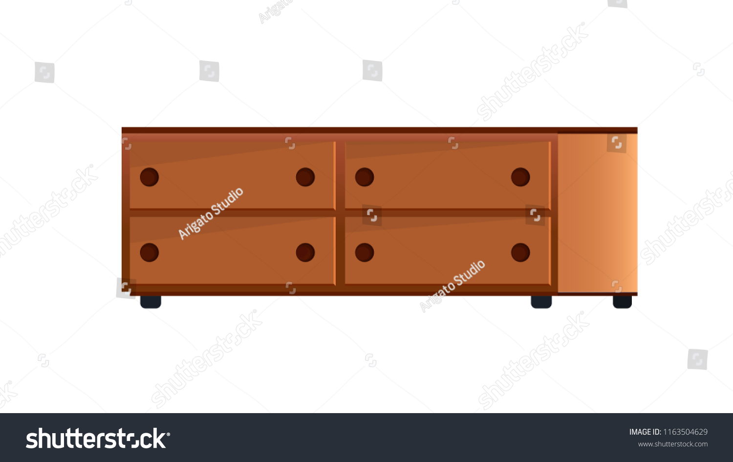 Shelf Isolated Vector Illustration Stock Vector (Royalty Free ...