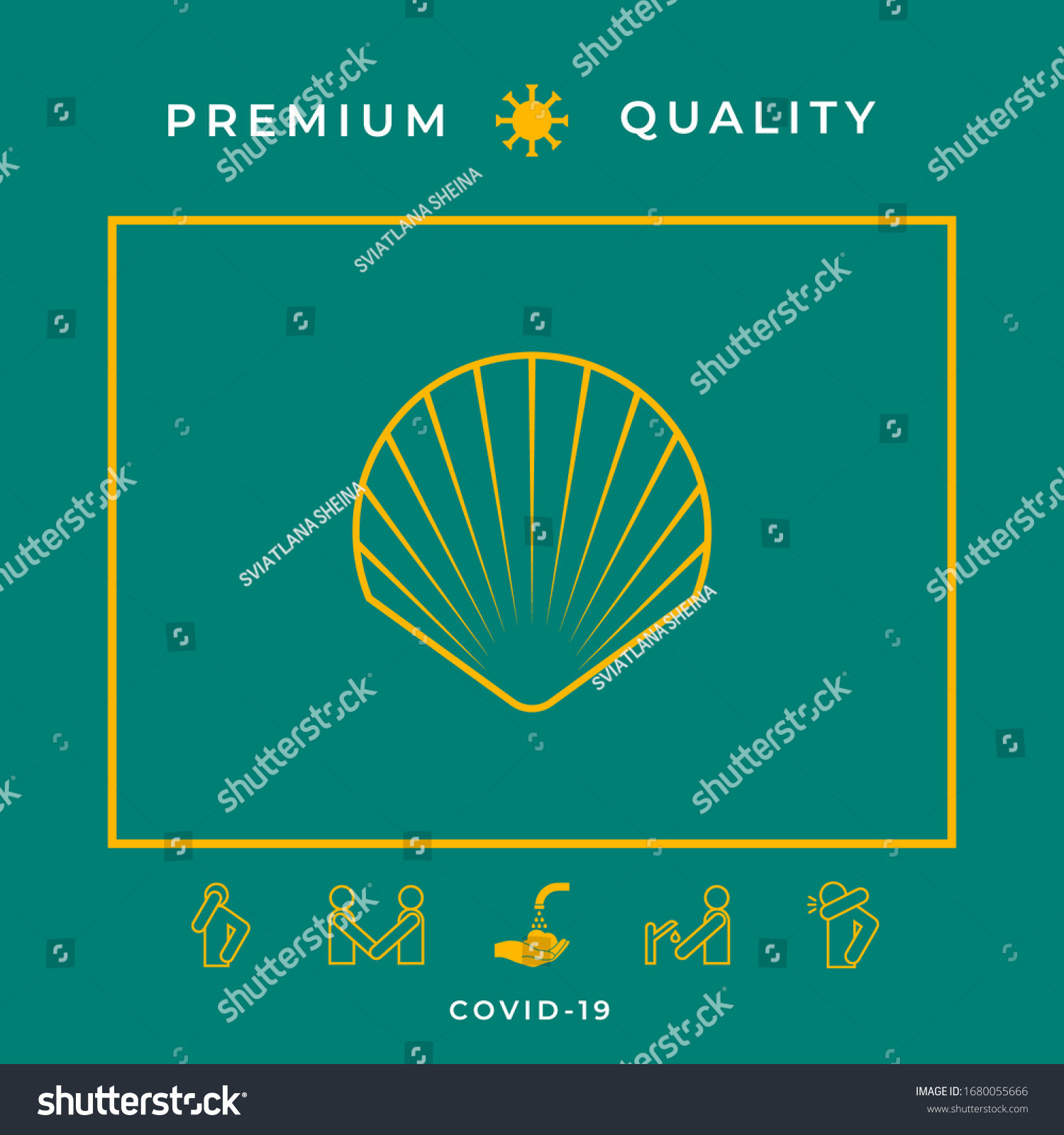 Shell Line Symbol Icon Logo Stock Vector (Royalty Free) 1680055666 ...