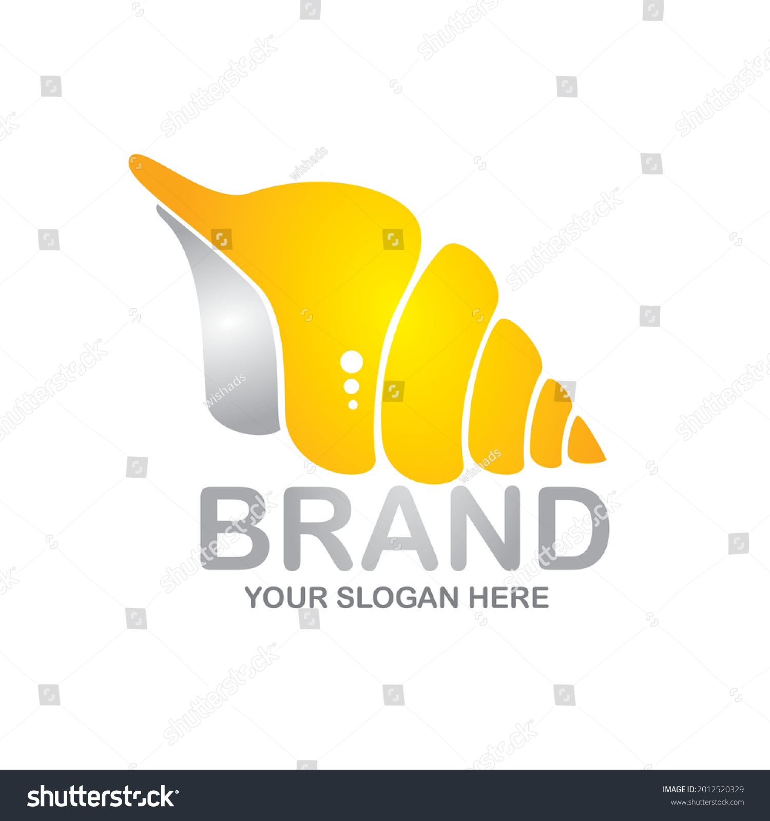 Shell Logo Horn Type Seashell Abstract Stock Vector (Royalty Free ...