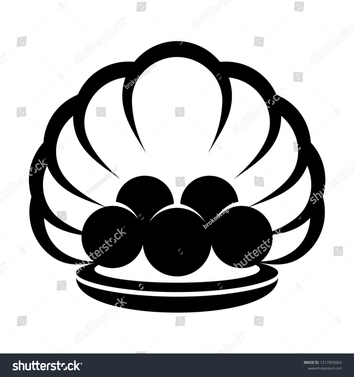 Shell Pearls Logo Vector Stock Vector (Royalty Free) 1217859064