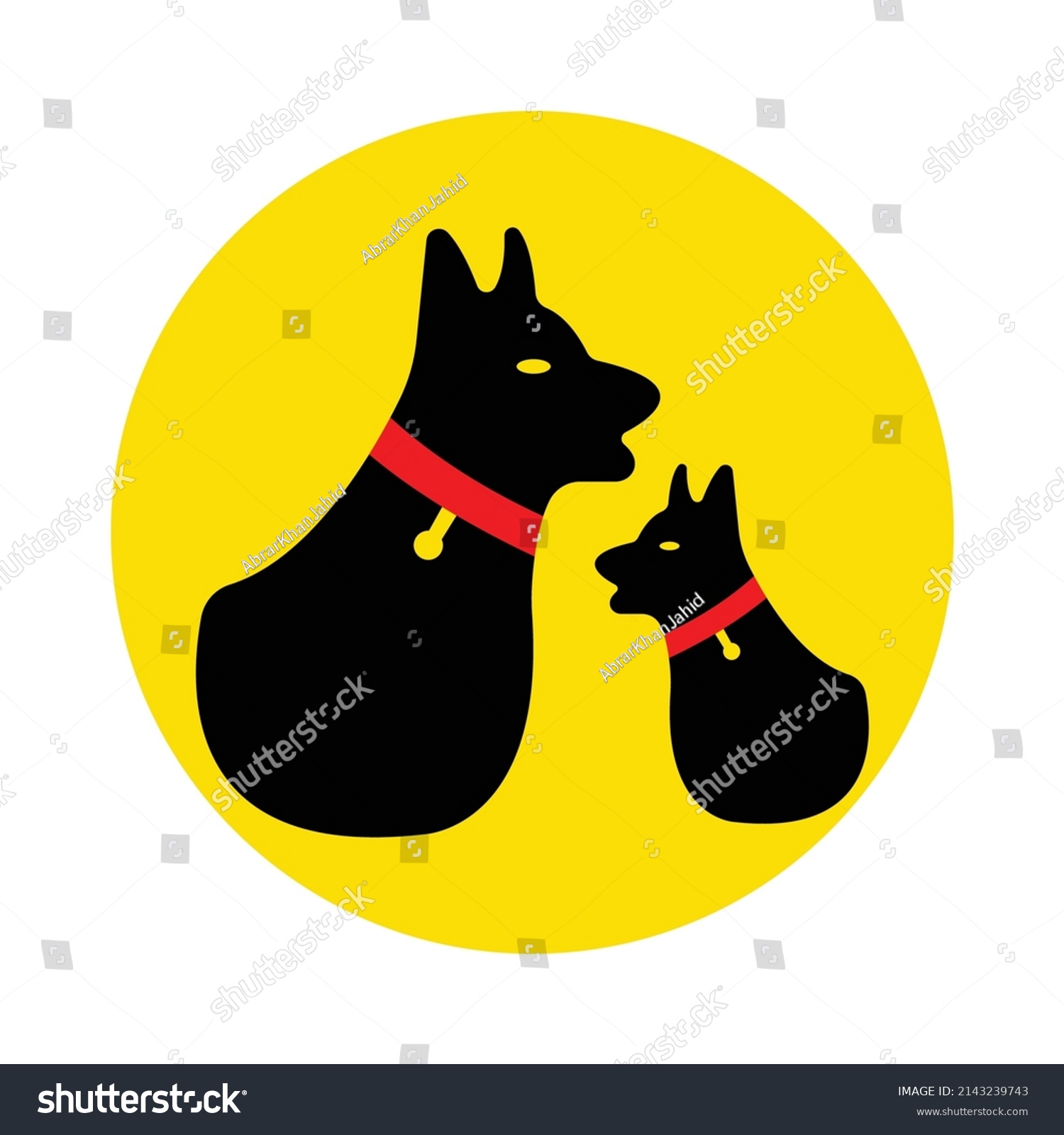 Shepherds Dog Vector Logo Template Design Stock Vector (Royalty Free ...