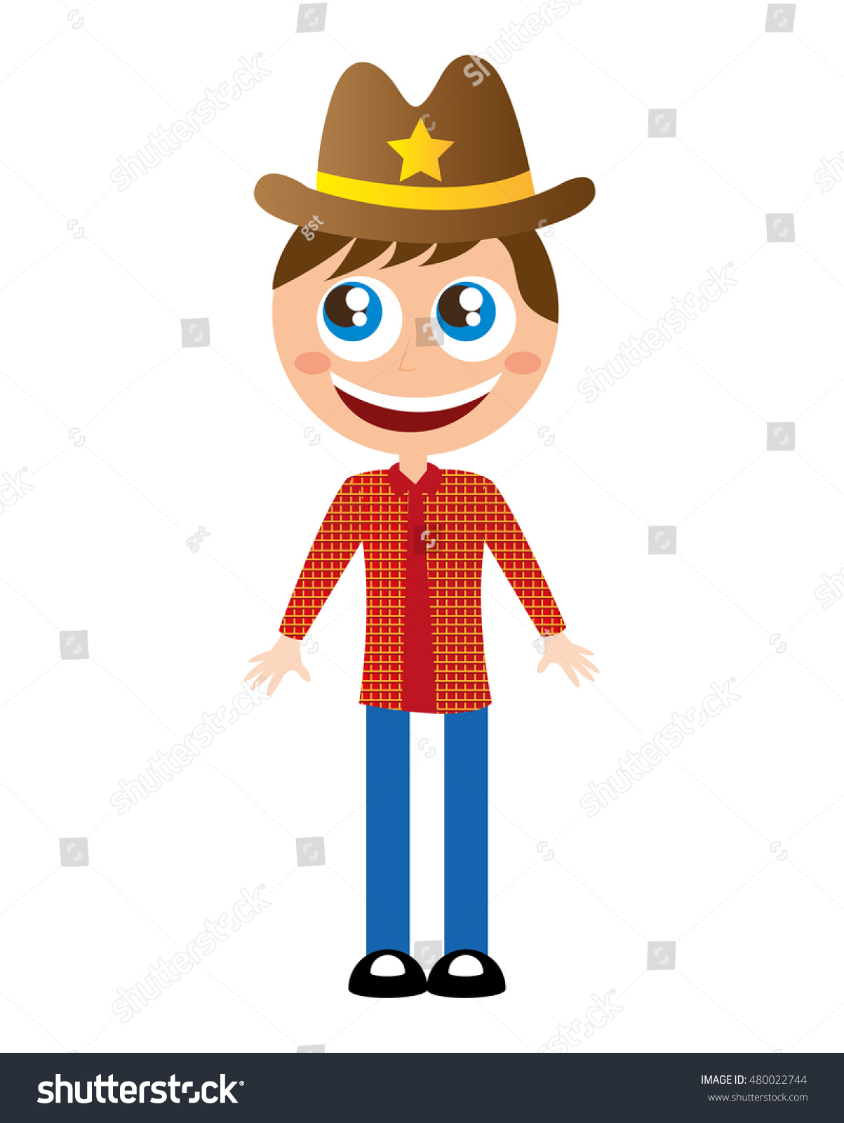 Sheriff Character Comic Law Vector Illustration Stock Vector (Royalty ...