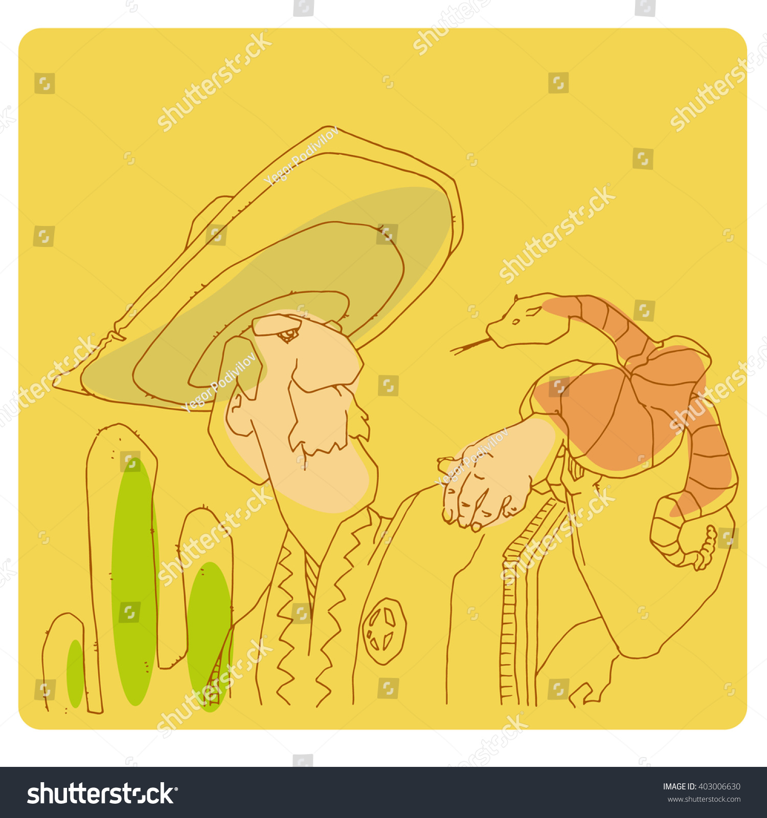 Sheriff Snake Stock Vector (Royalty Free) 403006630