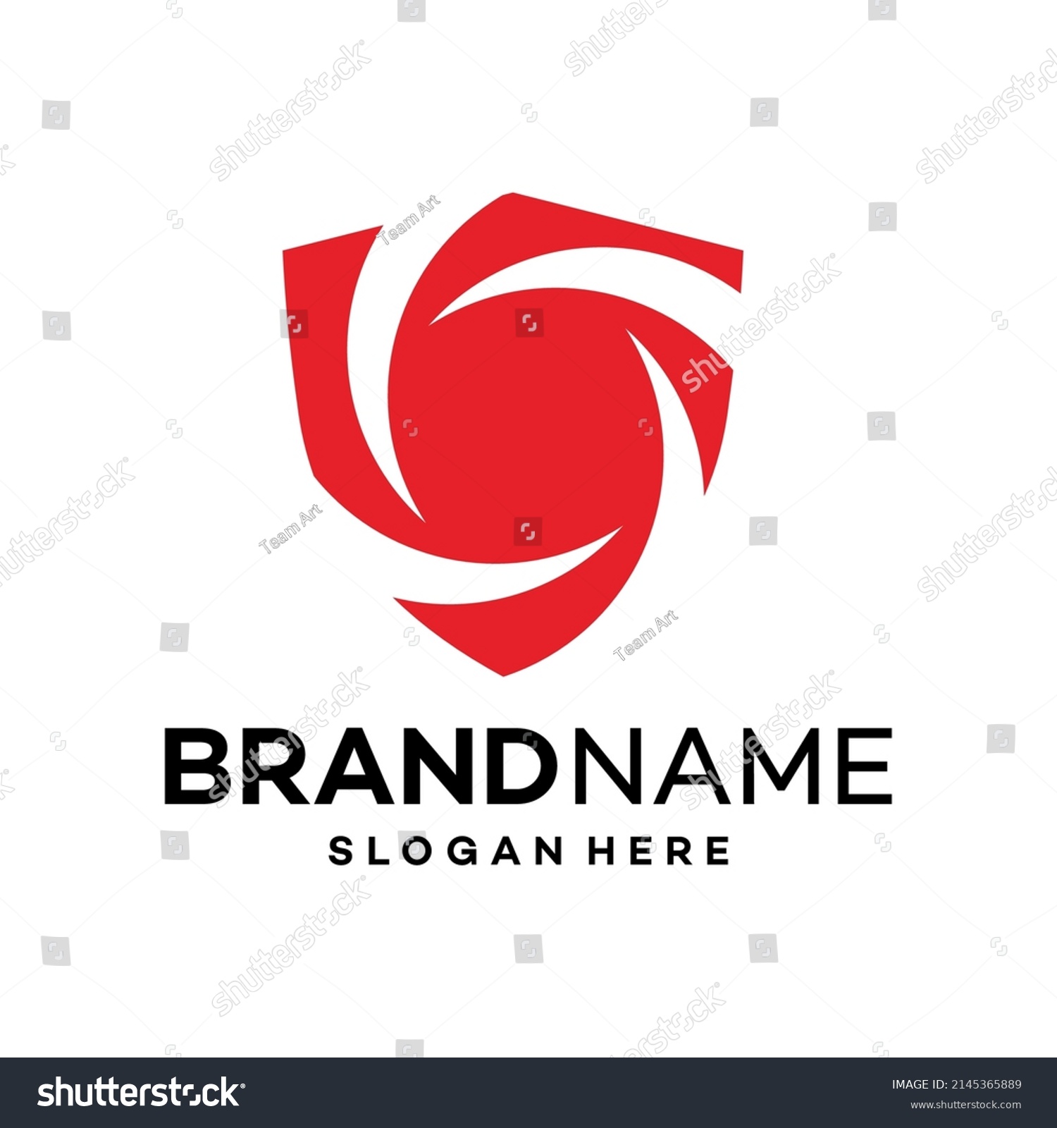 Shield Abstract Logo Design Template Illustration Stock Vector (Royalty ...