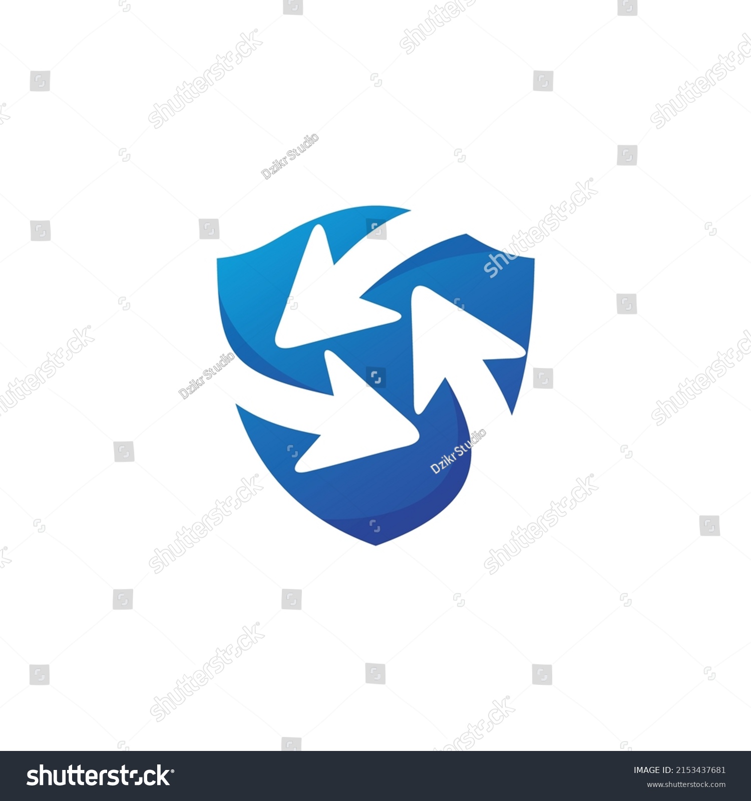 Shield Arrow Logo Design Stock Vector (Royalty Free) 2153437681 ...