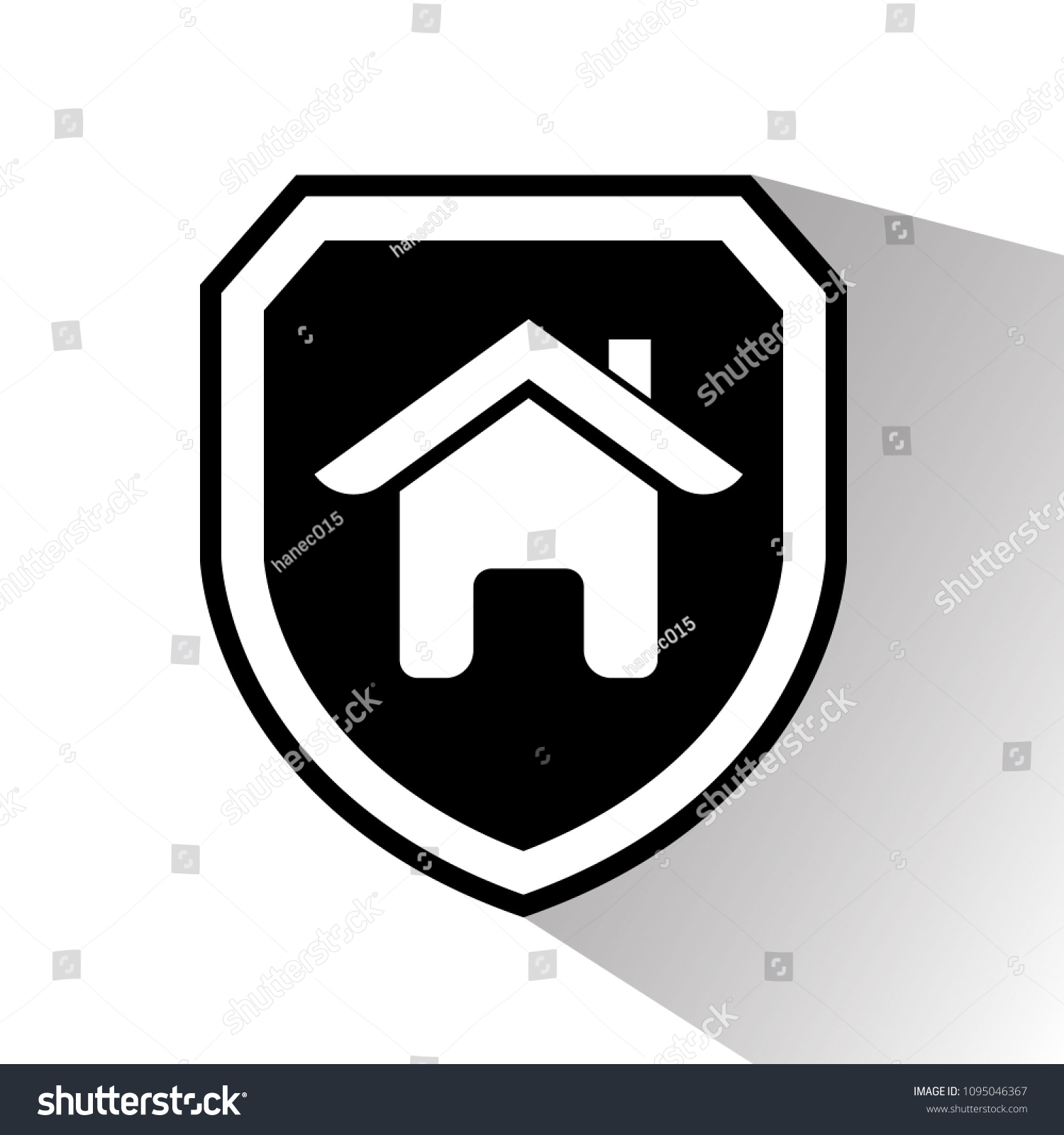 Shield House Logo Concept Stock Vector (Royalty Free) 1095046367