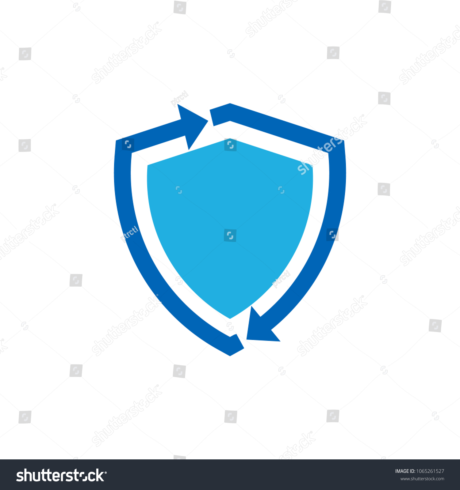 Shield Arrow Logo Icon Design: vector de stock (libre de regalías ...