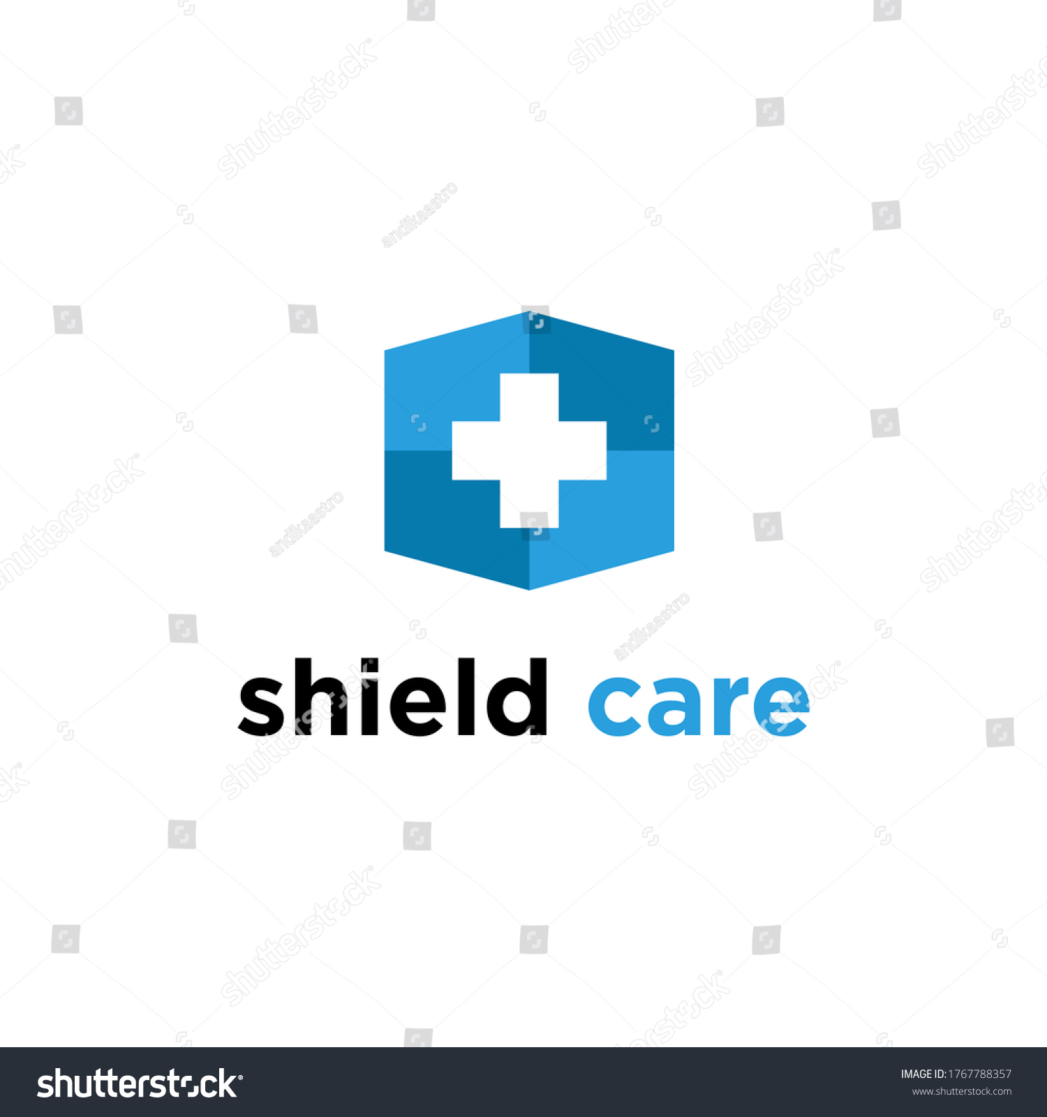 Shield Care Logo Design Vector Template Stock Vector (Royalty Free ...
