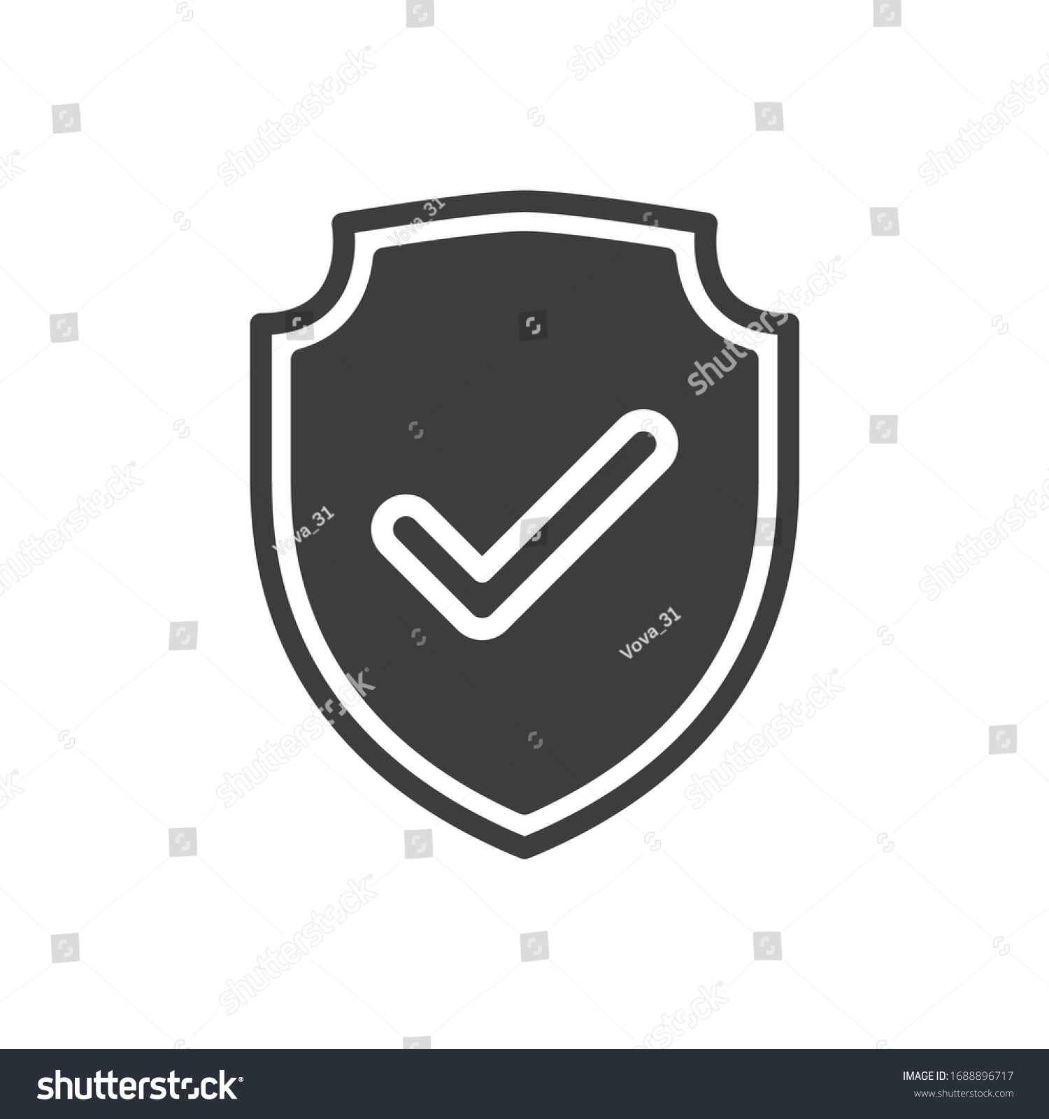 Shield Check Mark Logo Icon Design Stock Vector (Royalty Free ...
