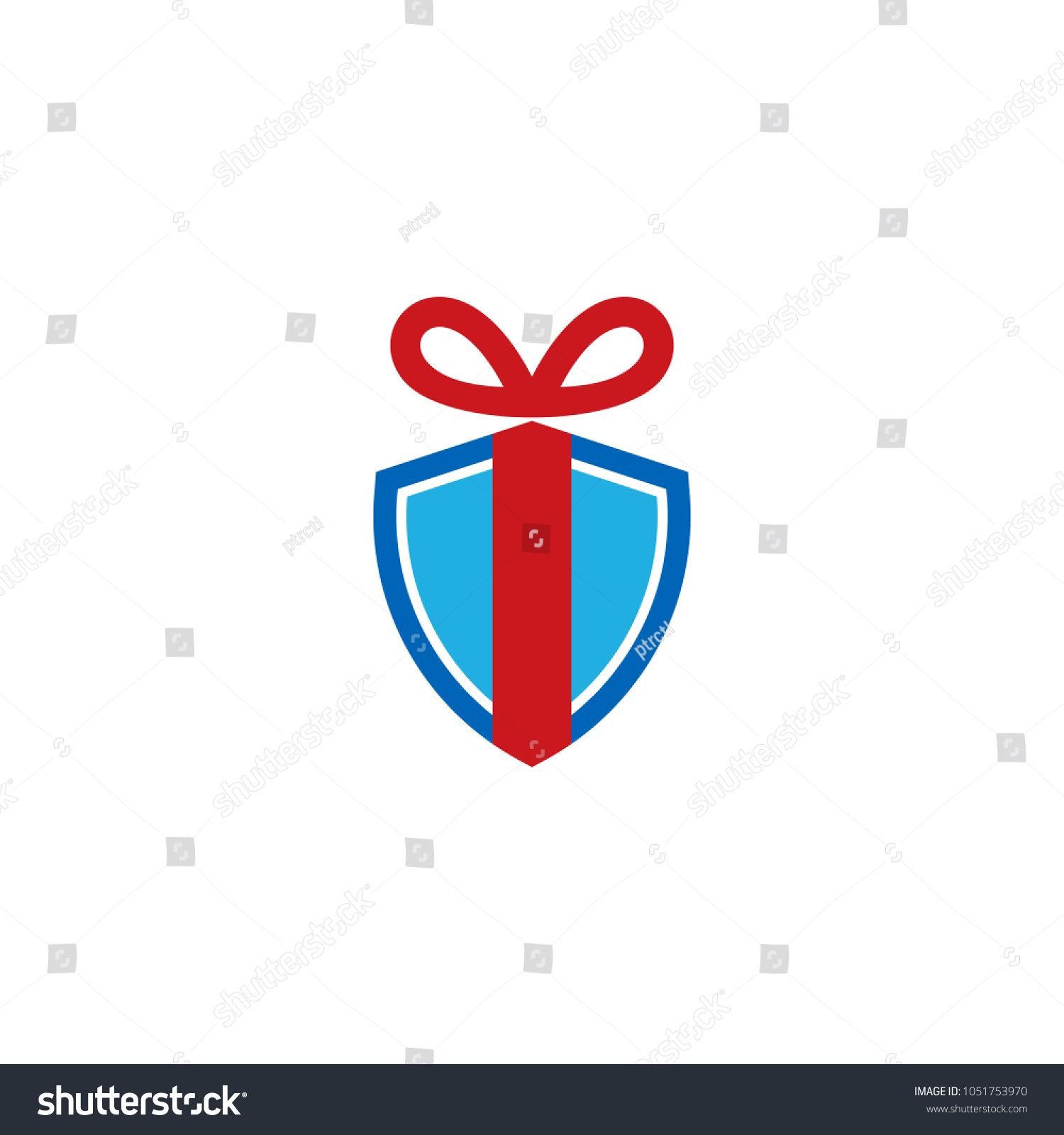 Shield Gift Logo Icon Design Stock Vector (Royalty Free) 1051753970 ...