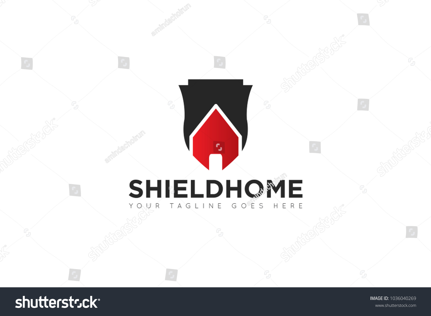 Shield Home Logo Shield Icon Vector Stock Vector (Royalty Free ...