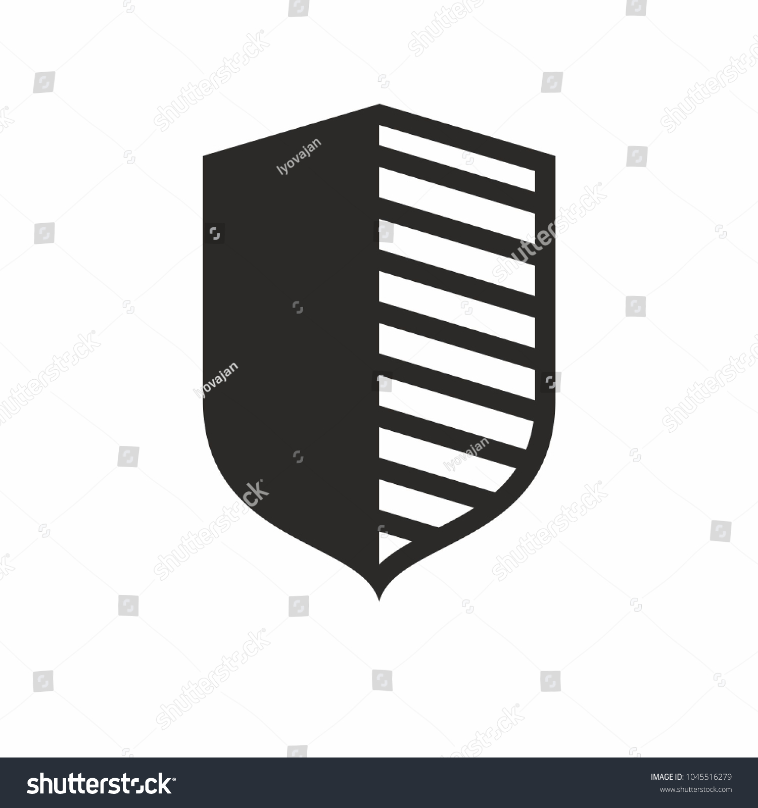 Shield Icon Logo Vector Stock Vector (Royalty Free) 1045516279 ...