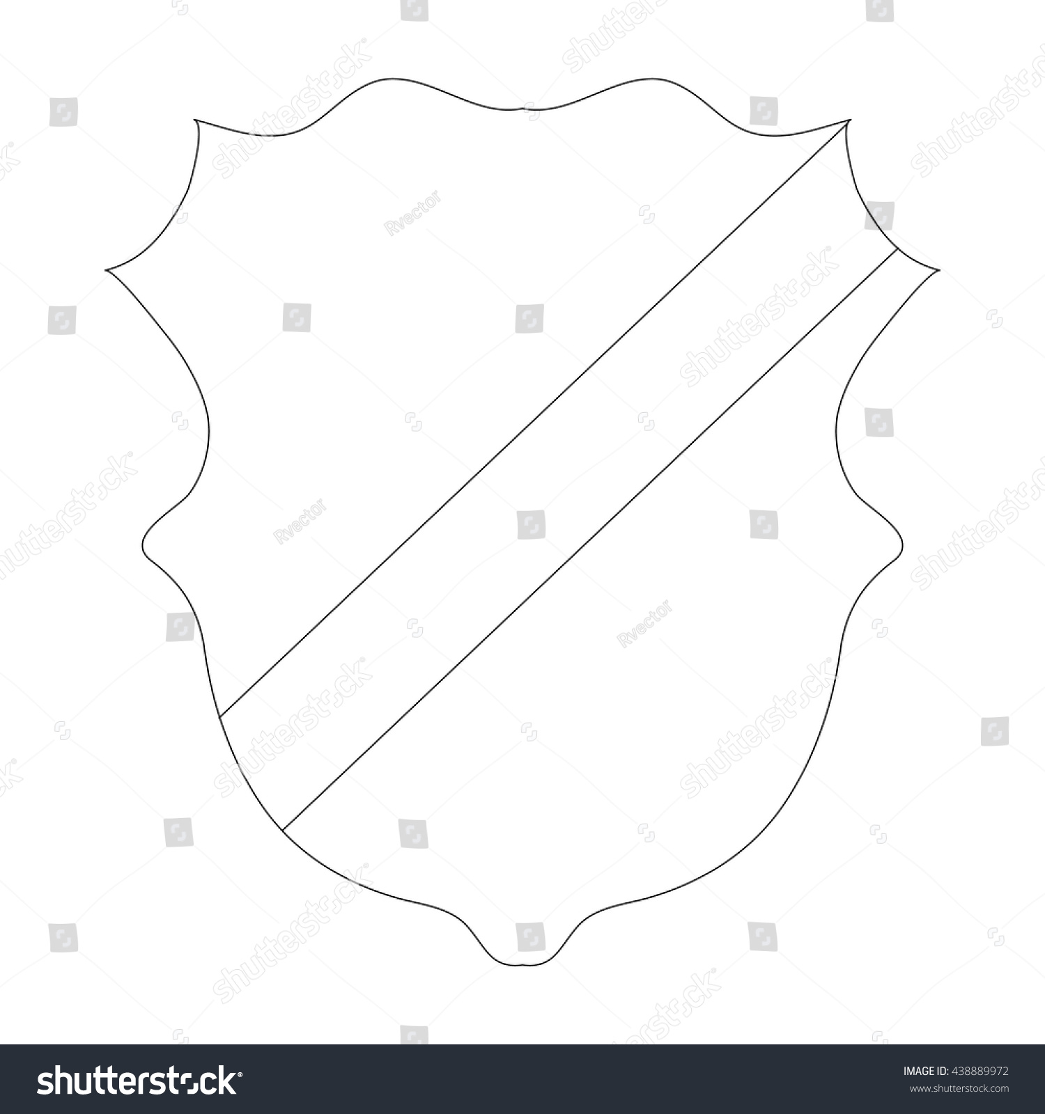 Shield Icon Outline Style Stock Vector (Royalty Free) 438889972 ...