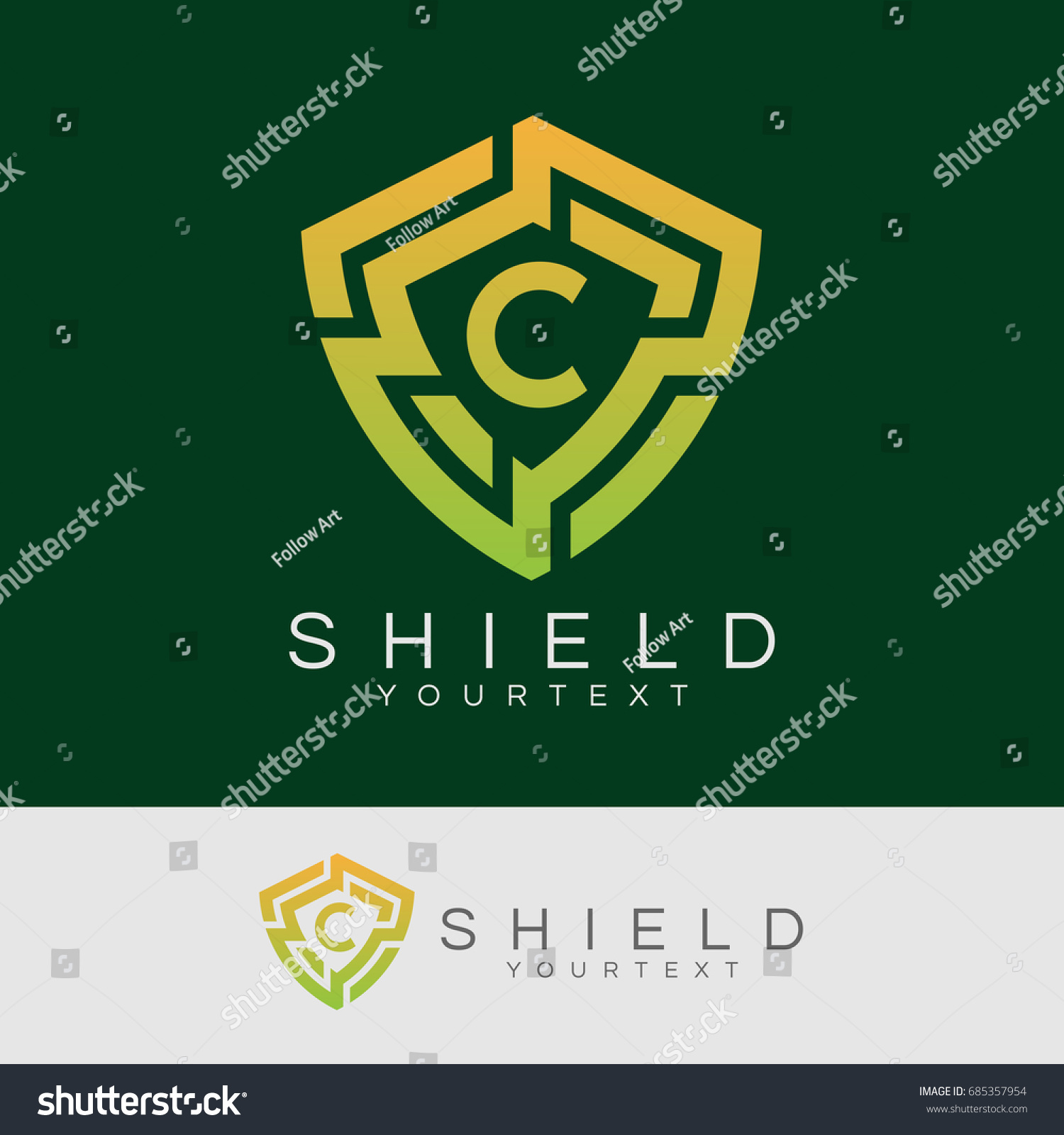 Shield Initial Letter C Logo Design Stock Vector (Royalty Free ...