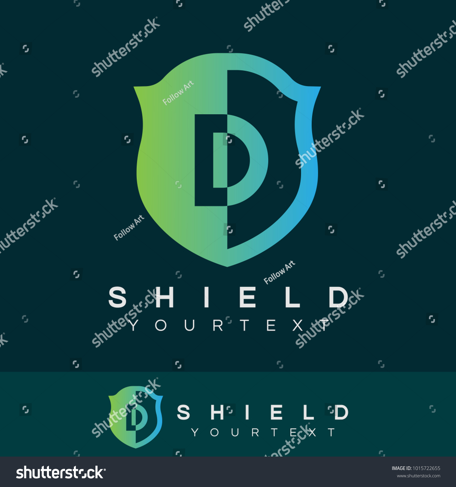 Shield Initial Letter D Logo Design Stock Vector (Royalty Free ...