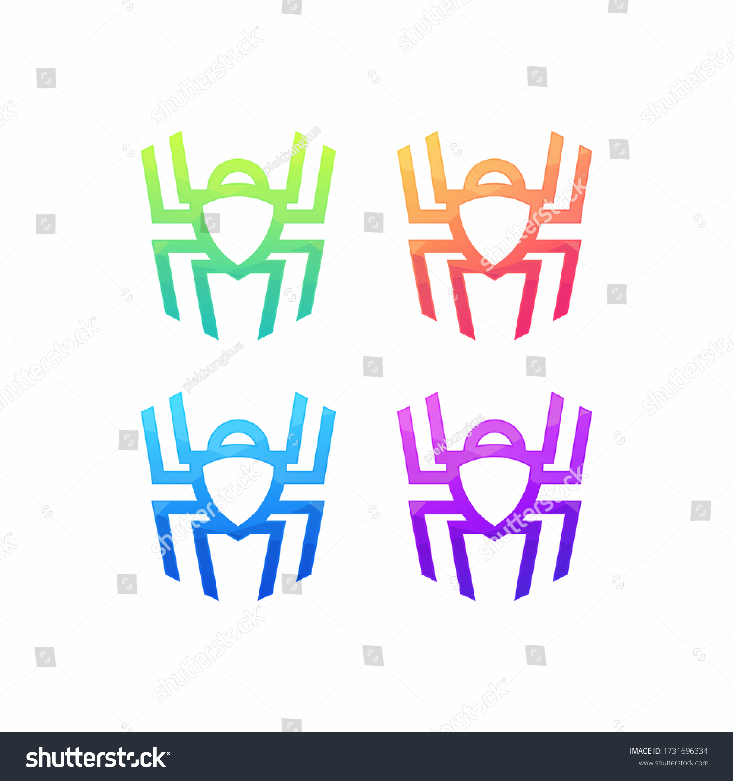 Shield Insect Spider Wild Scary Stock Vector (Royalty Free) 1731696334 ...