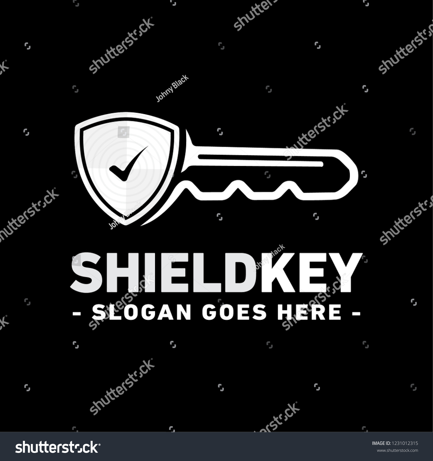 Shield Key Logo Vector Illustration Stock Vector (Royalty Free ...
