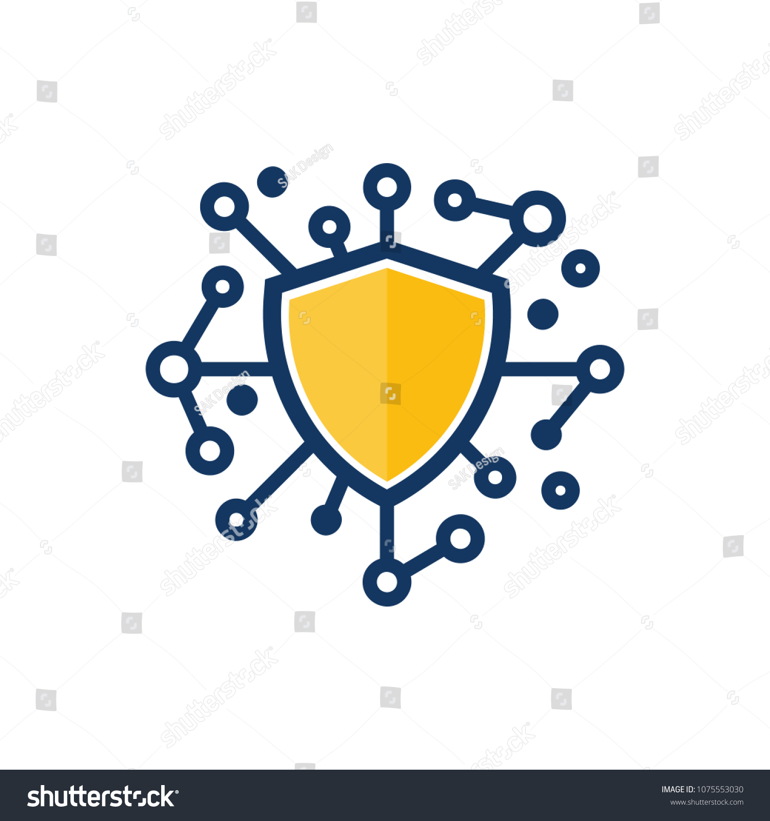 Shield Network Logo Icon Design: vector de stock (libre de regalías ...