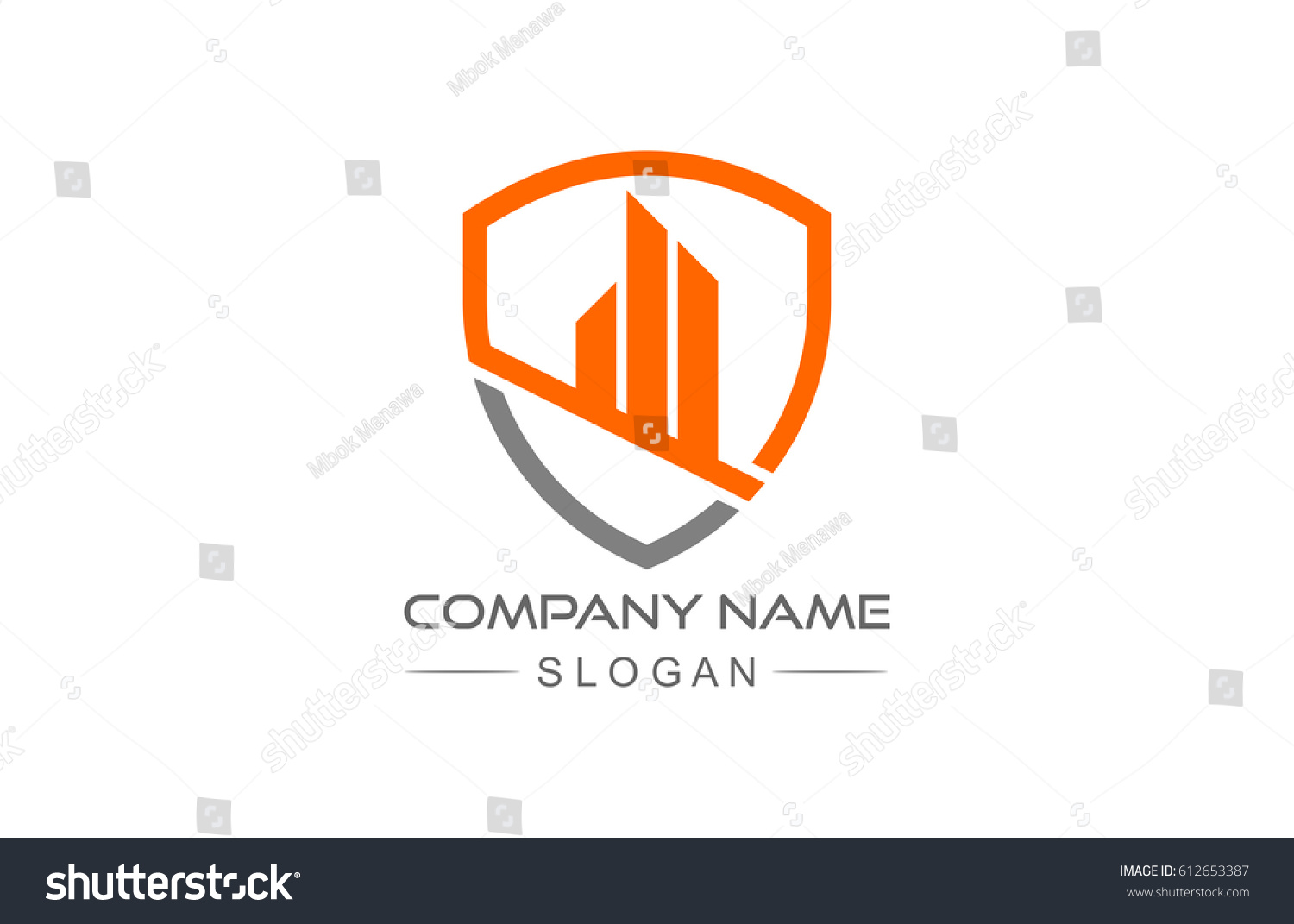 Shield Protection Architecture Logo: vector de stock (libre de regalías ...