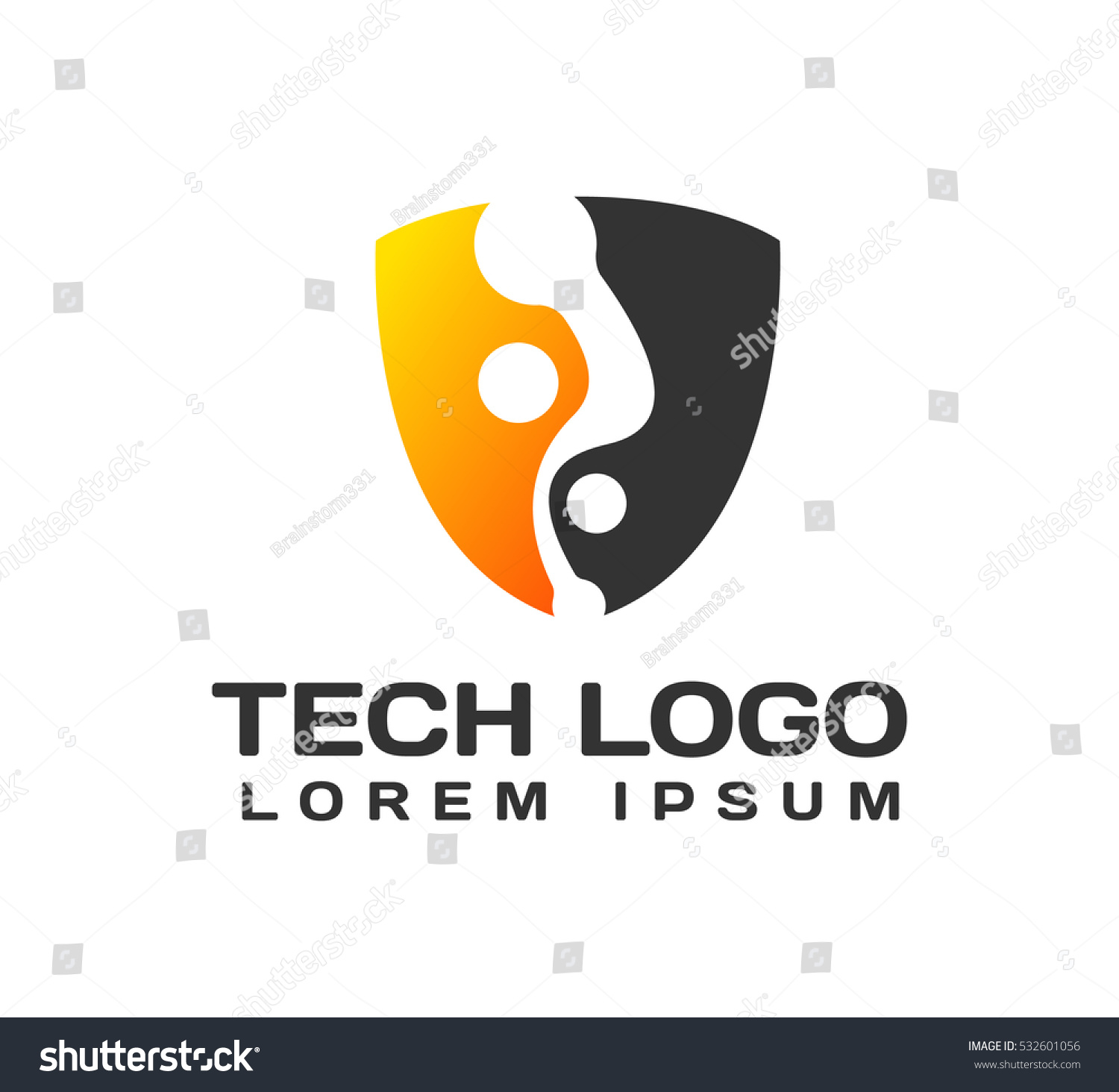 Shield Security Protection Logo Shield Vector Stock Vector (Royalty ...
