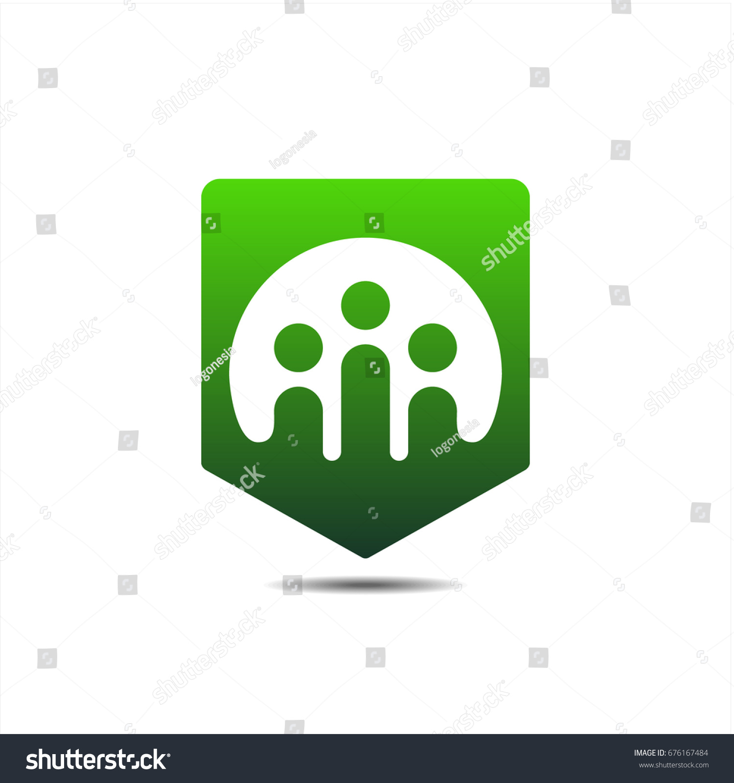 Shield Social Community Logo Icon Vector Stock Vector (Royalty Free ...