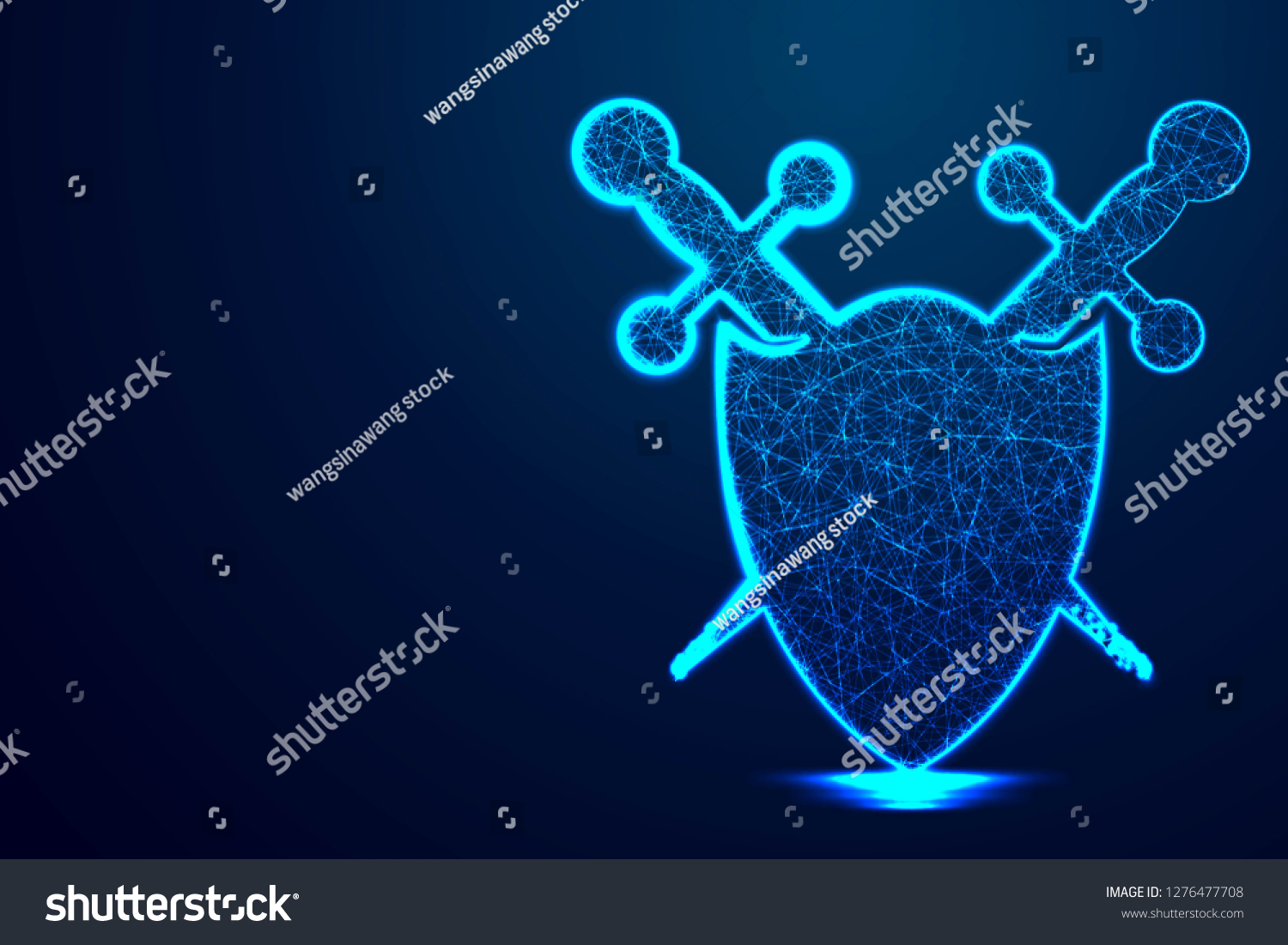 Shield Sword Defense Attack Concept Abstract Stock Vector (Royalty Free ...
