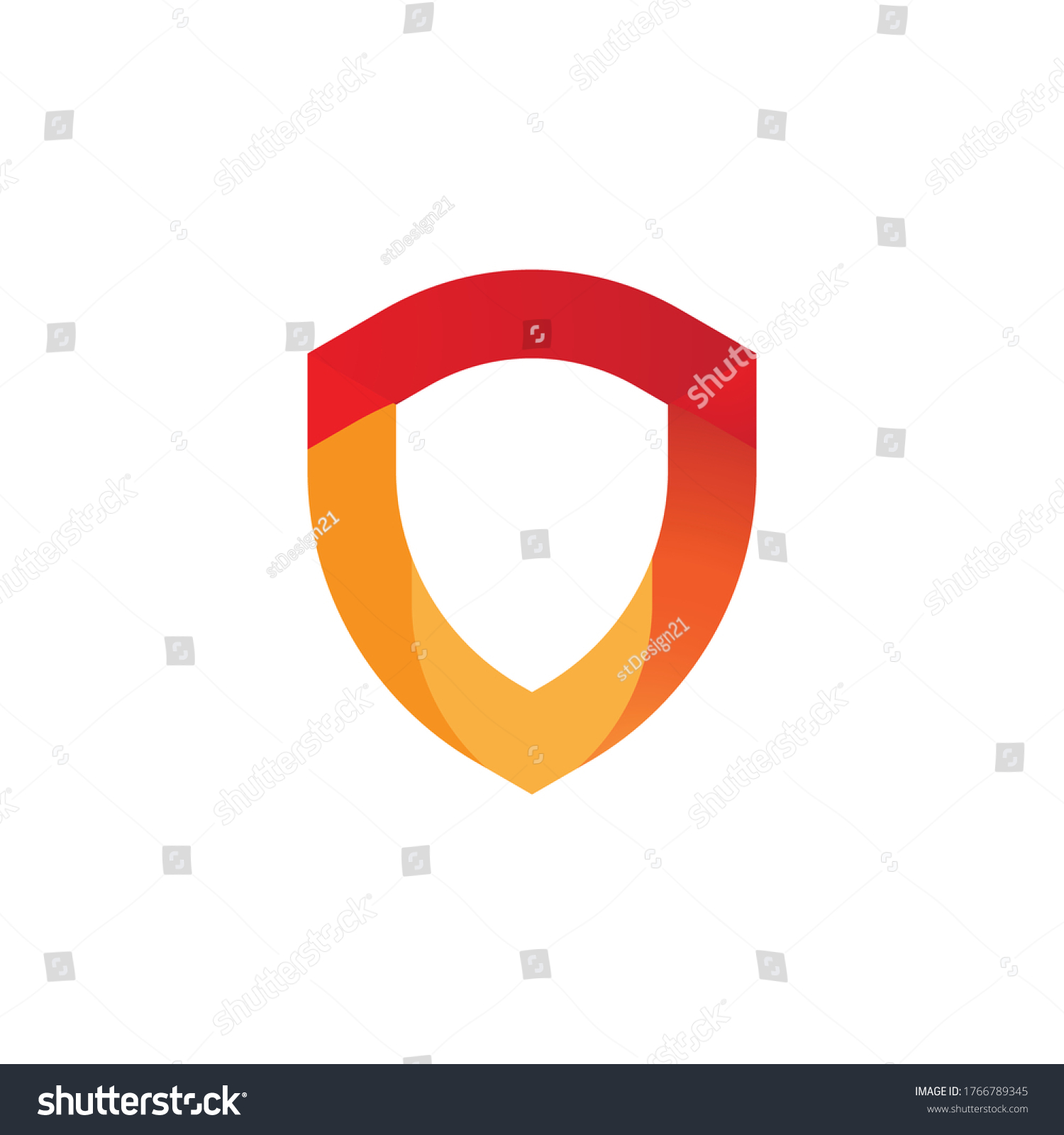 Shield Symbol Logo Template Vector Illustration Stock Vector (Royalty ...