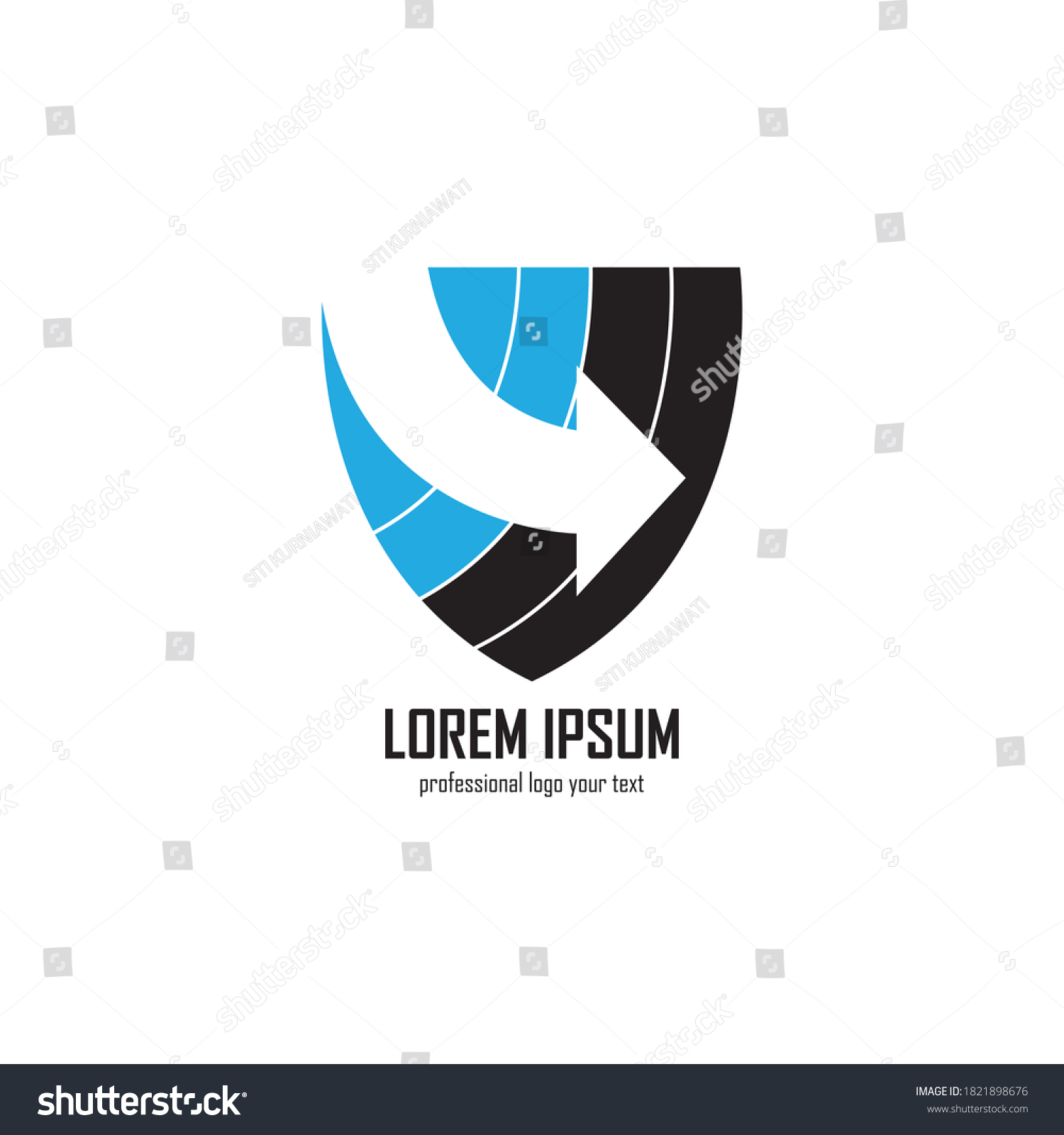 Shield Arrow Logo Icon Design Template Stock Vector (Royalty Free ...