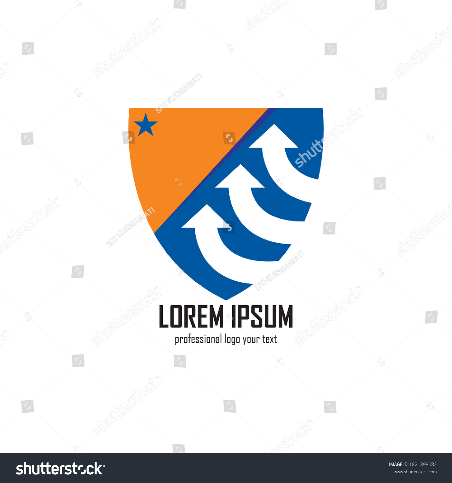 Shield Arrow Logo Icon Design Template Stock Vector (Royalty Free ...