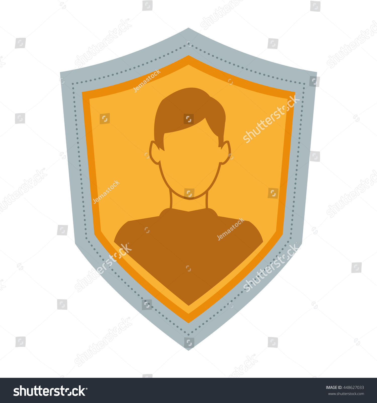 Shield Person Icon Stock Vector (Royalty Free) 448627033 | Shutterstock