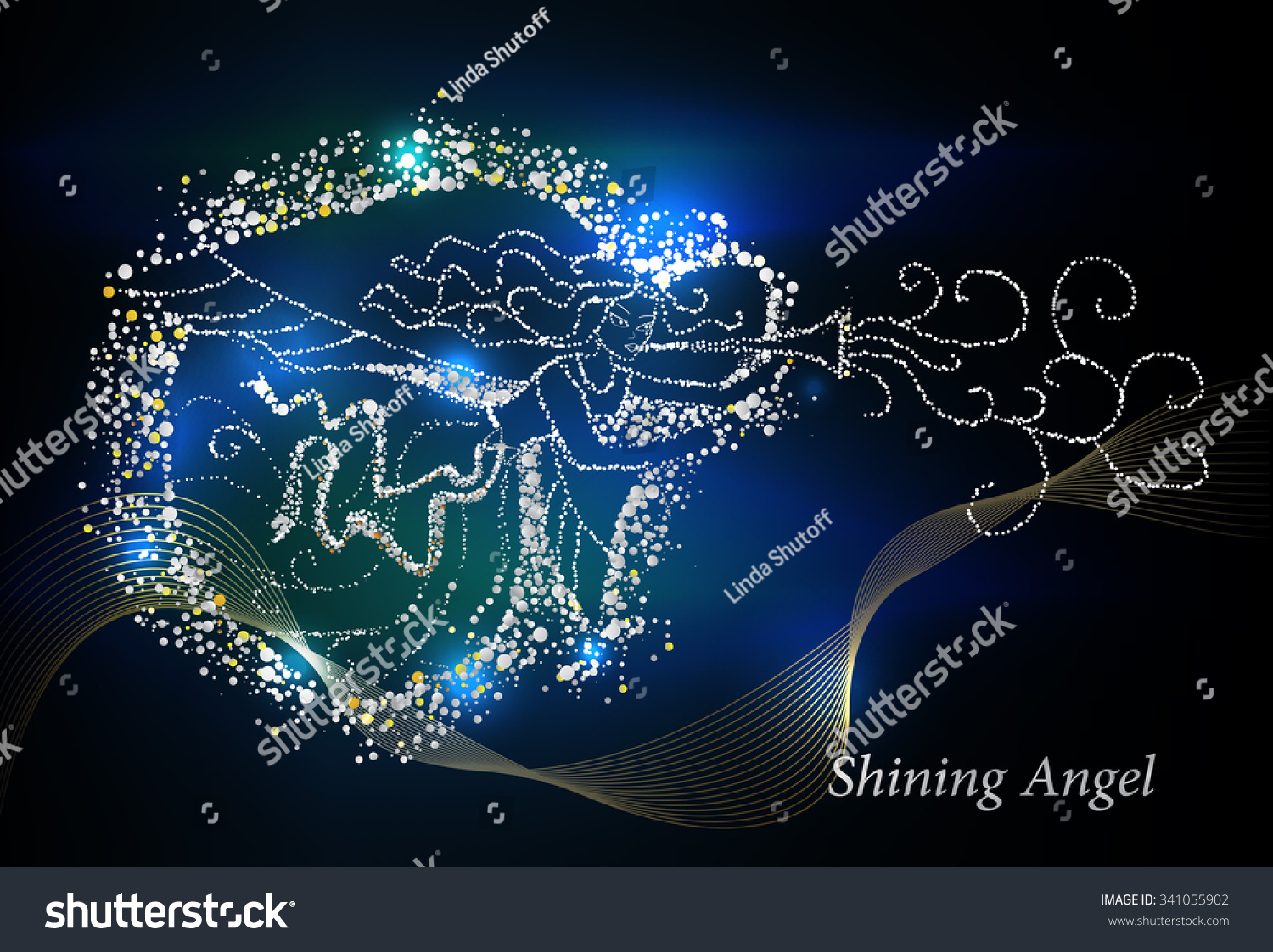 Shining Angel Stock Vector (Royalty Free) 341055902 | Shutterstock