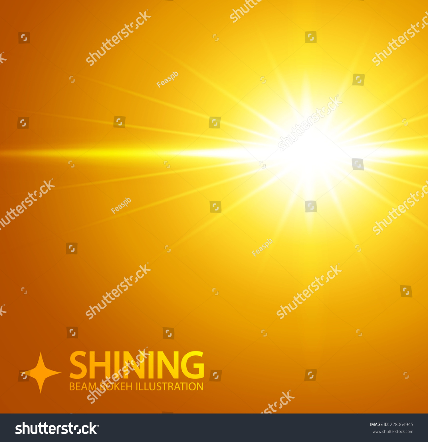 Shining Beam Illustration Vector Stock Vector (Royalty Free) 228064945 ...