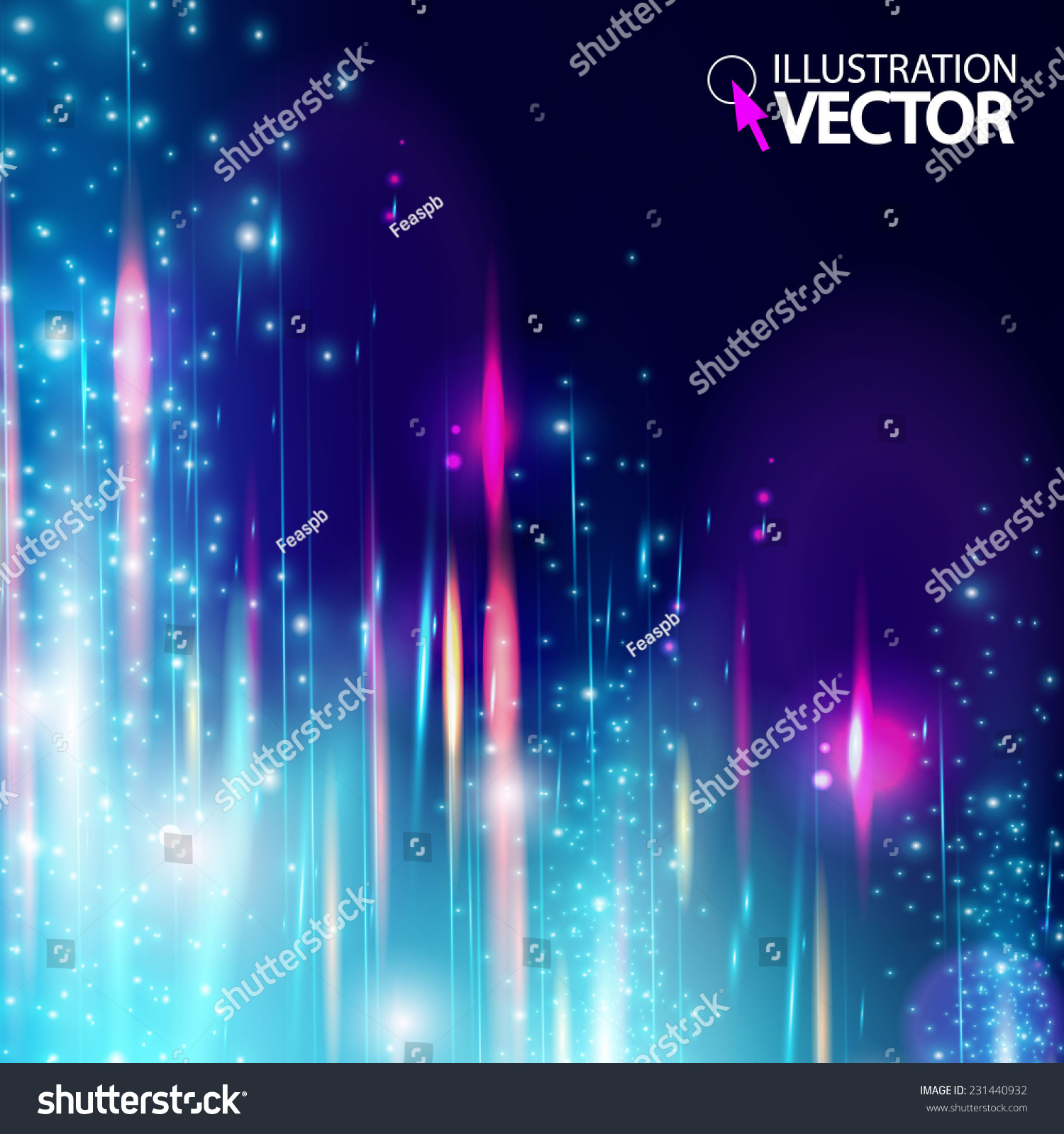 Shining Beam Line Bokeh Illustration Vector Stock Vector (Royalty Free ...