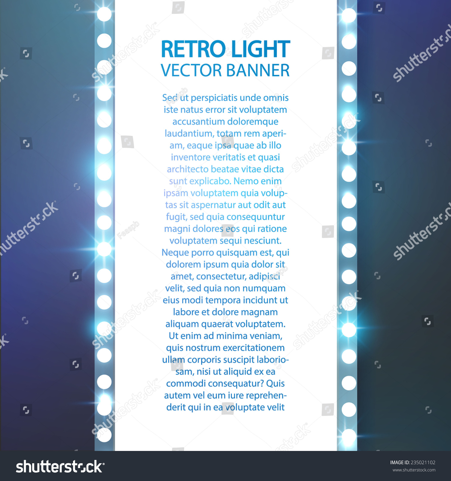 Shining Blue Light Border Vector Illustration Stock Vector (Royalty ...