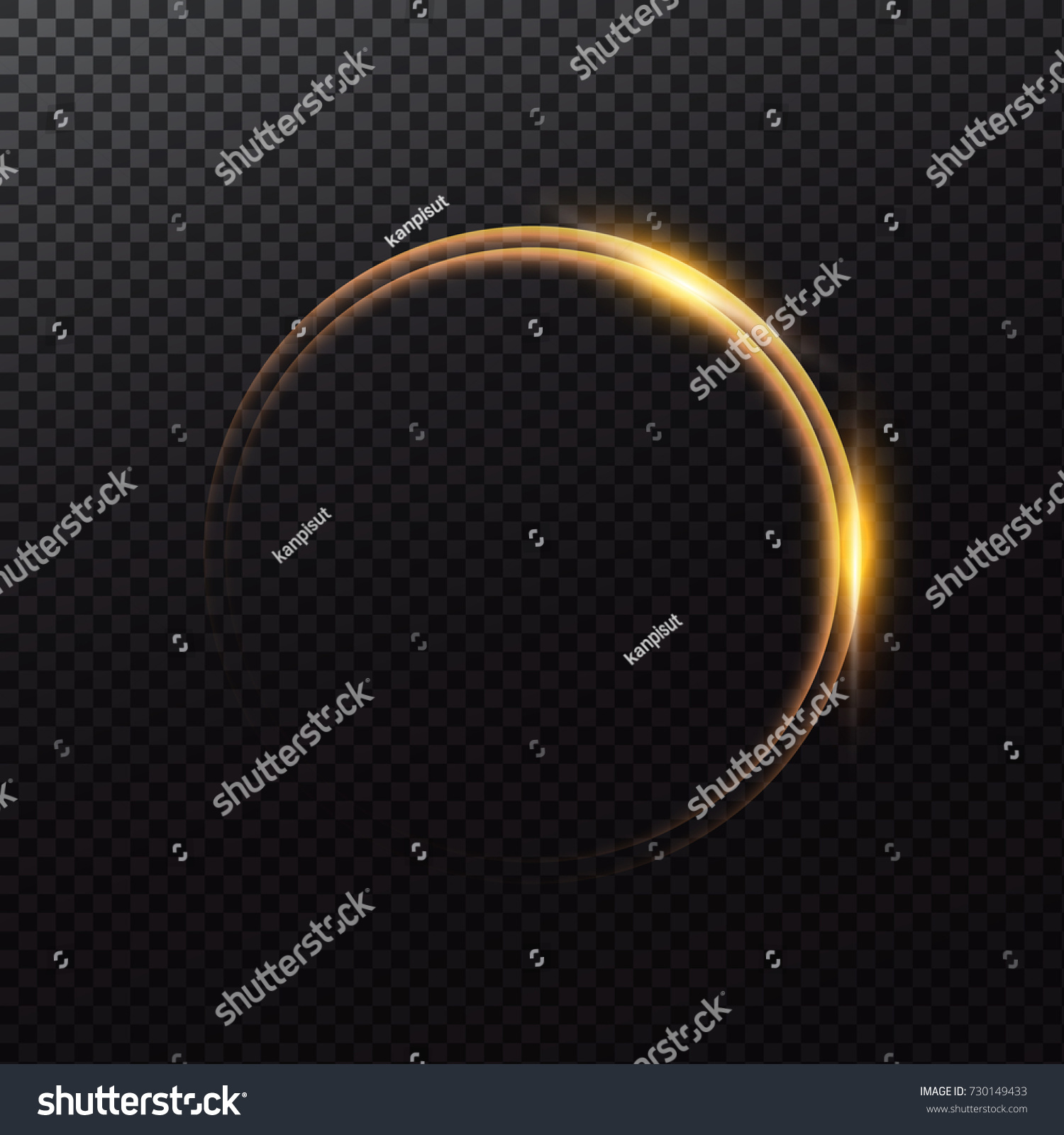 Shining Circle Frame Light Effectisolated On Stock Vector (Royalty Free ...