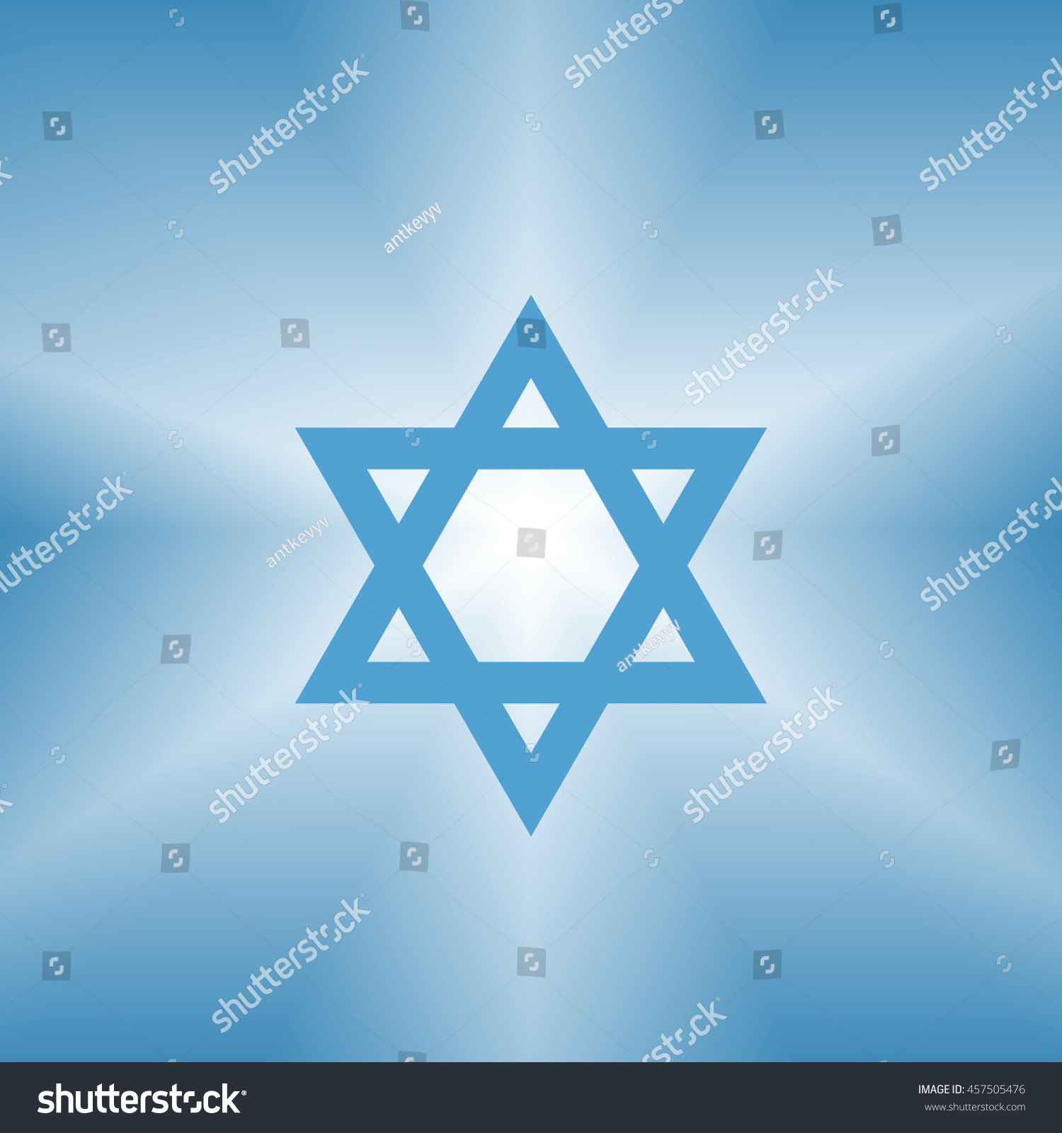 Shining David Star Abstract Blue Background Stock Vector (Royalty Free ...