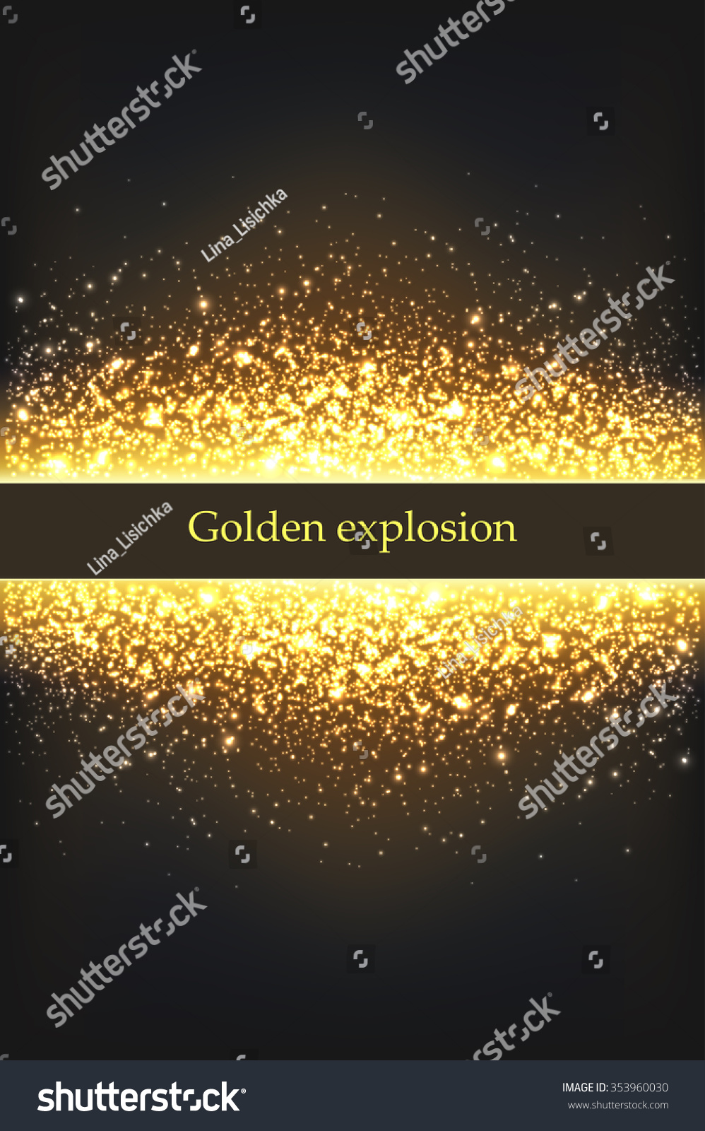 Shining Gold Explosion On Black Background Stock Vector (Royalty Free ...