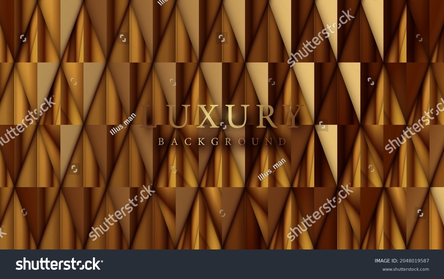 Shining Golden Polygon Repeating Pattern Background Stock Vector ...